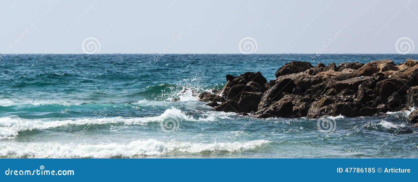 Sea and rocks stock image. Image of coastline, bright - 47786185