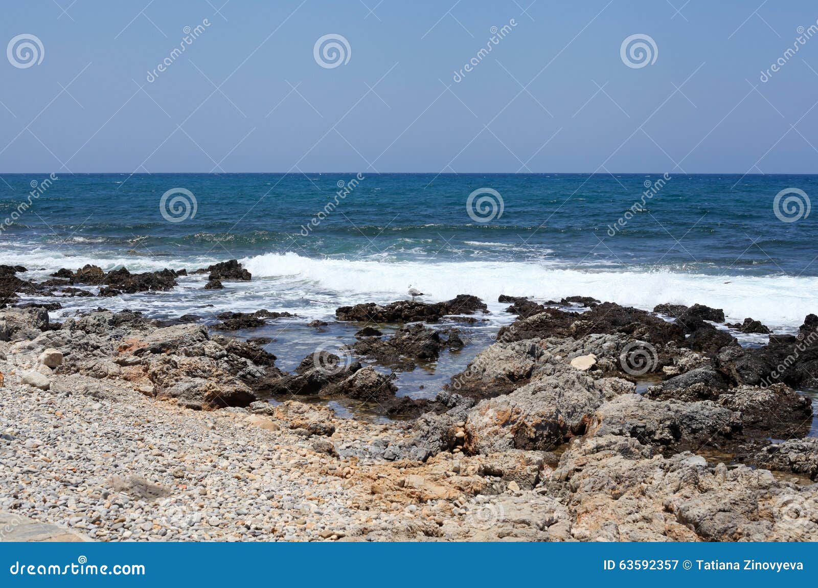 The Sea and the Rocky Beach Stock Image - Image of cyprus, water: 63592357