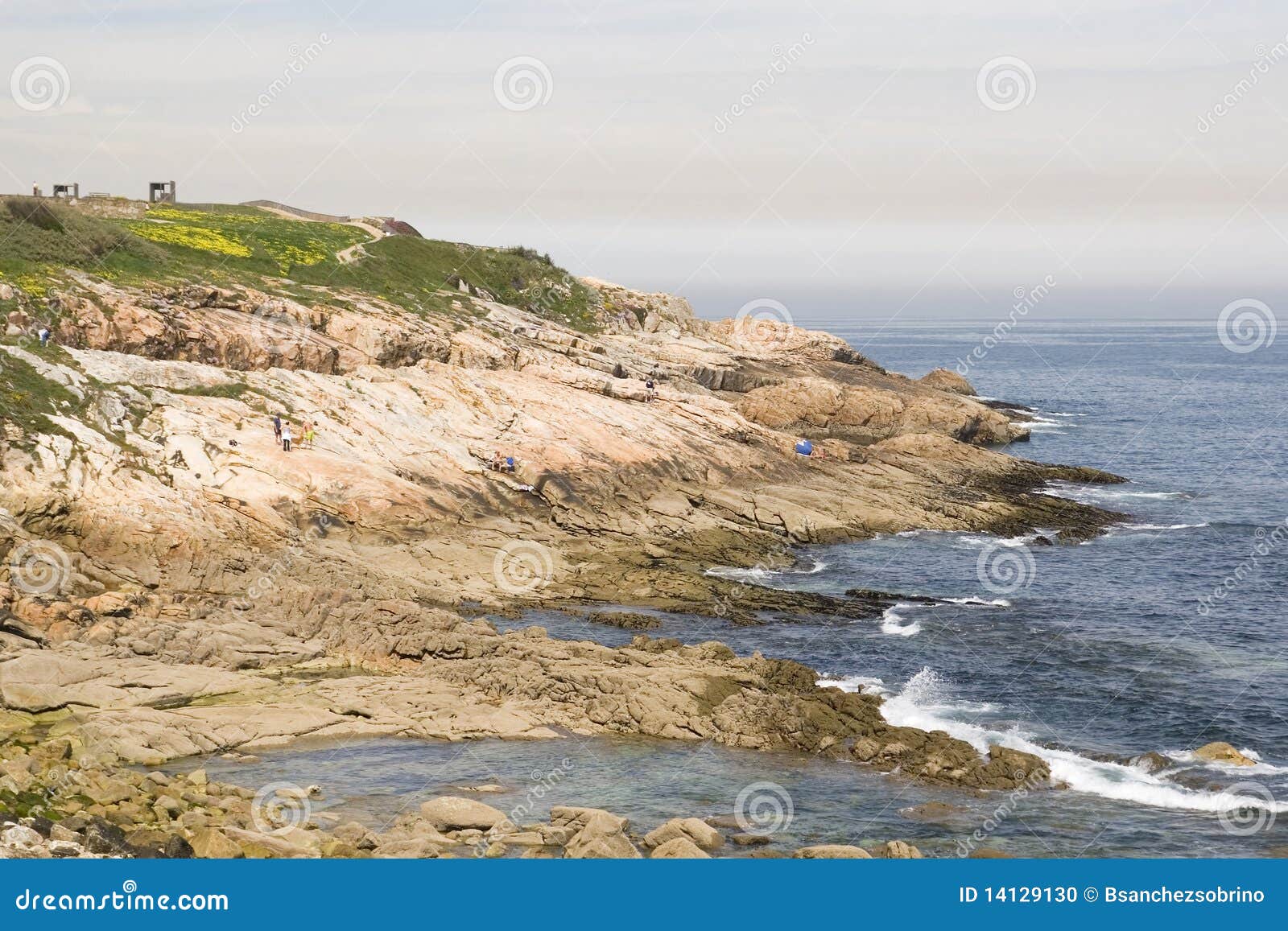 Sea and rocky coastline stock photo. Image of shoreline - 14129130