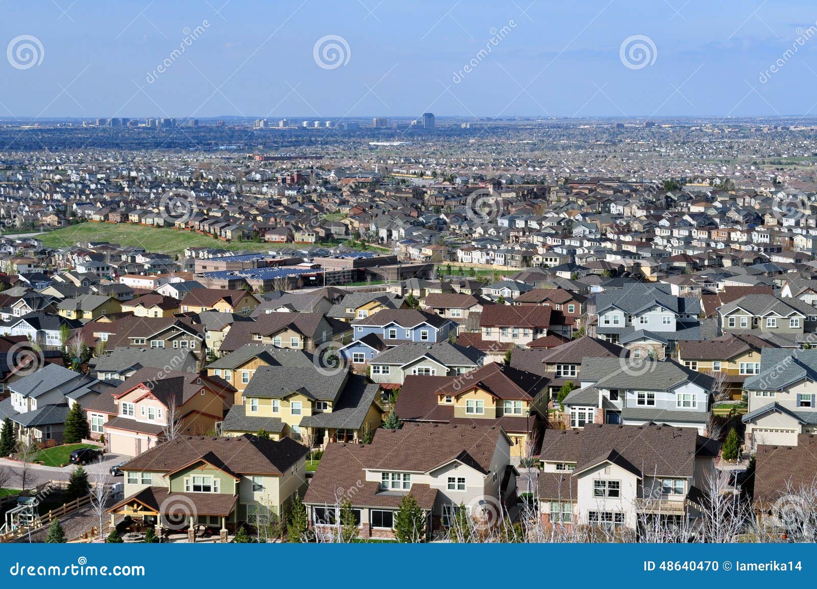 Sea of Rooftops stock photo. Image of city, houses, spread - 48640470