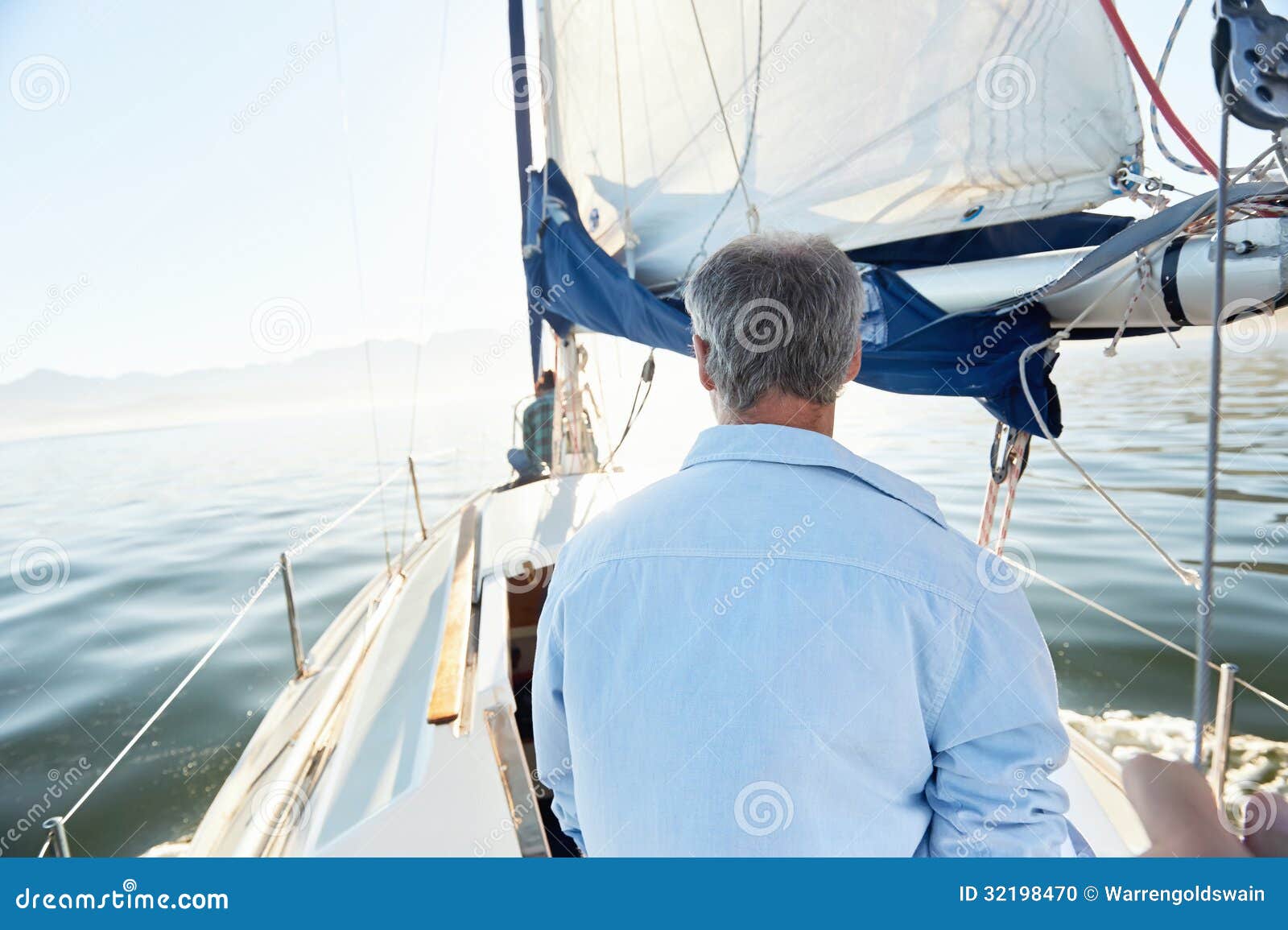 Sea sailing man stock photo. Image of captain, casual - 32198470