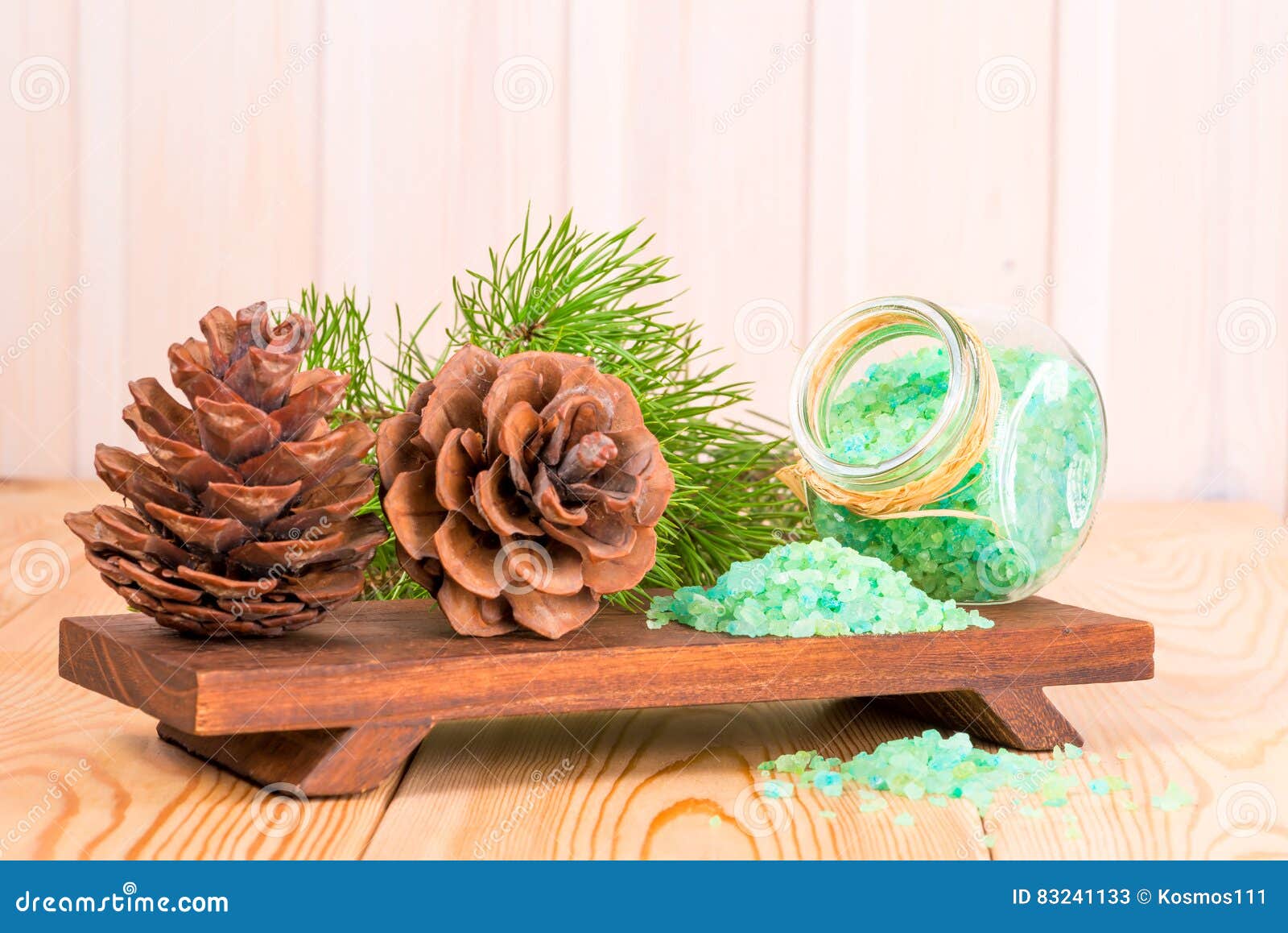 Sea Salt with the Addition of Pine Needles Extract and Big Cones Stock ...