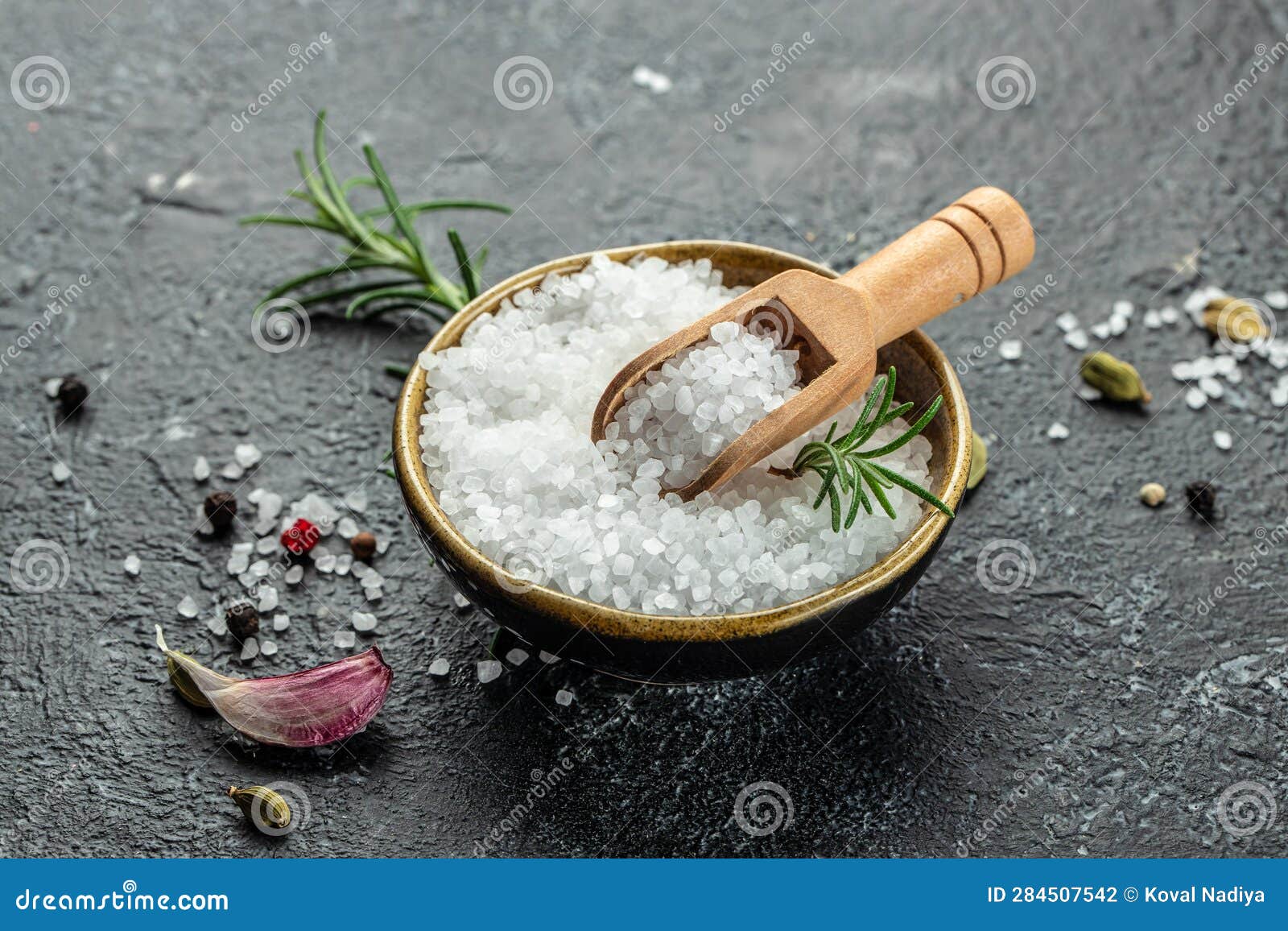 Sea Salt, Banner, Menu, Recipe Place for Text, Top View Stock Photo ...