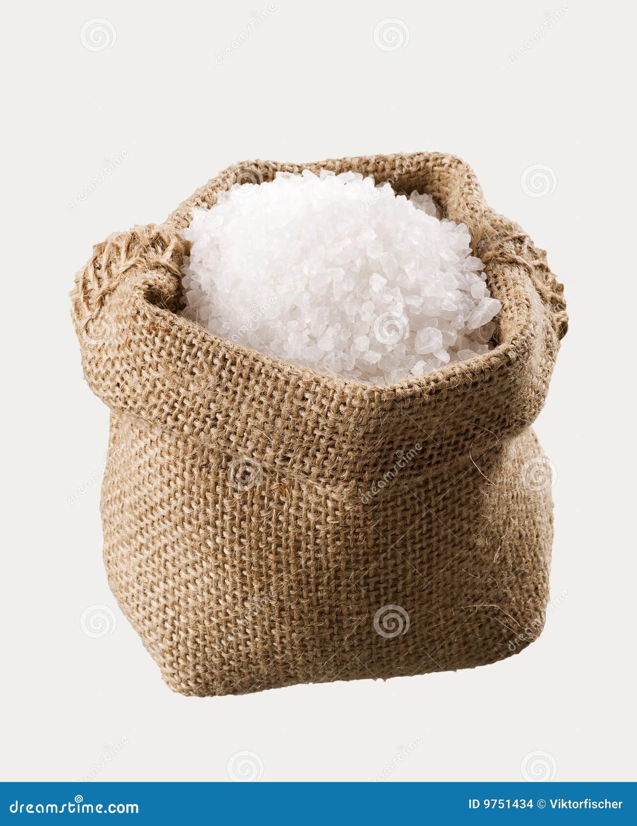Sea salt in a burlap sack stock photo. Image of crystals - 9751434