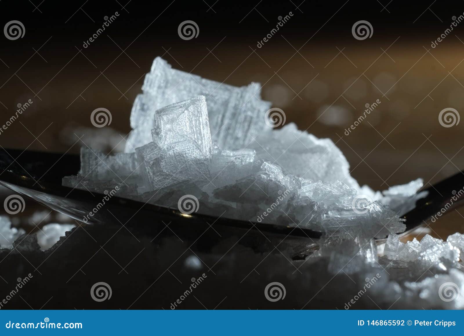 Crystals Of Sodium Borate Under The Microscope Stock Image ...