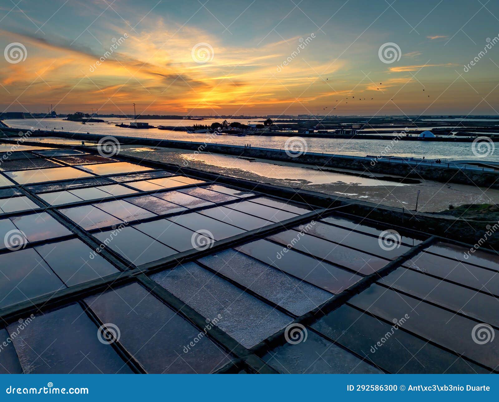 Sea Salt Extraction in Ria of Aveiro Stock Photo - Image of flatsalt ...