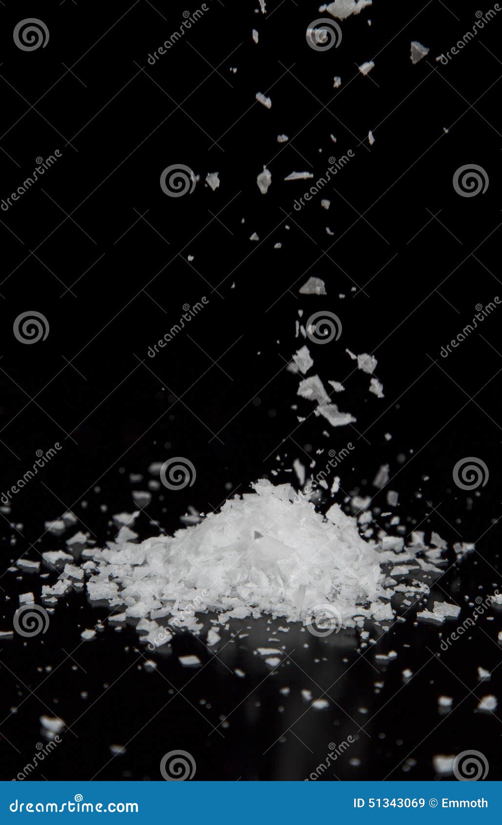Sea Salt Falling into a Pile Stock Image - Image of falling, pooring ...