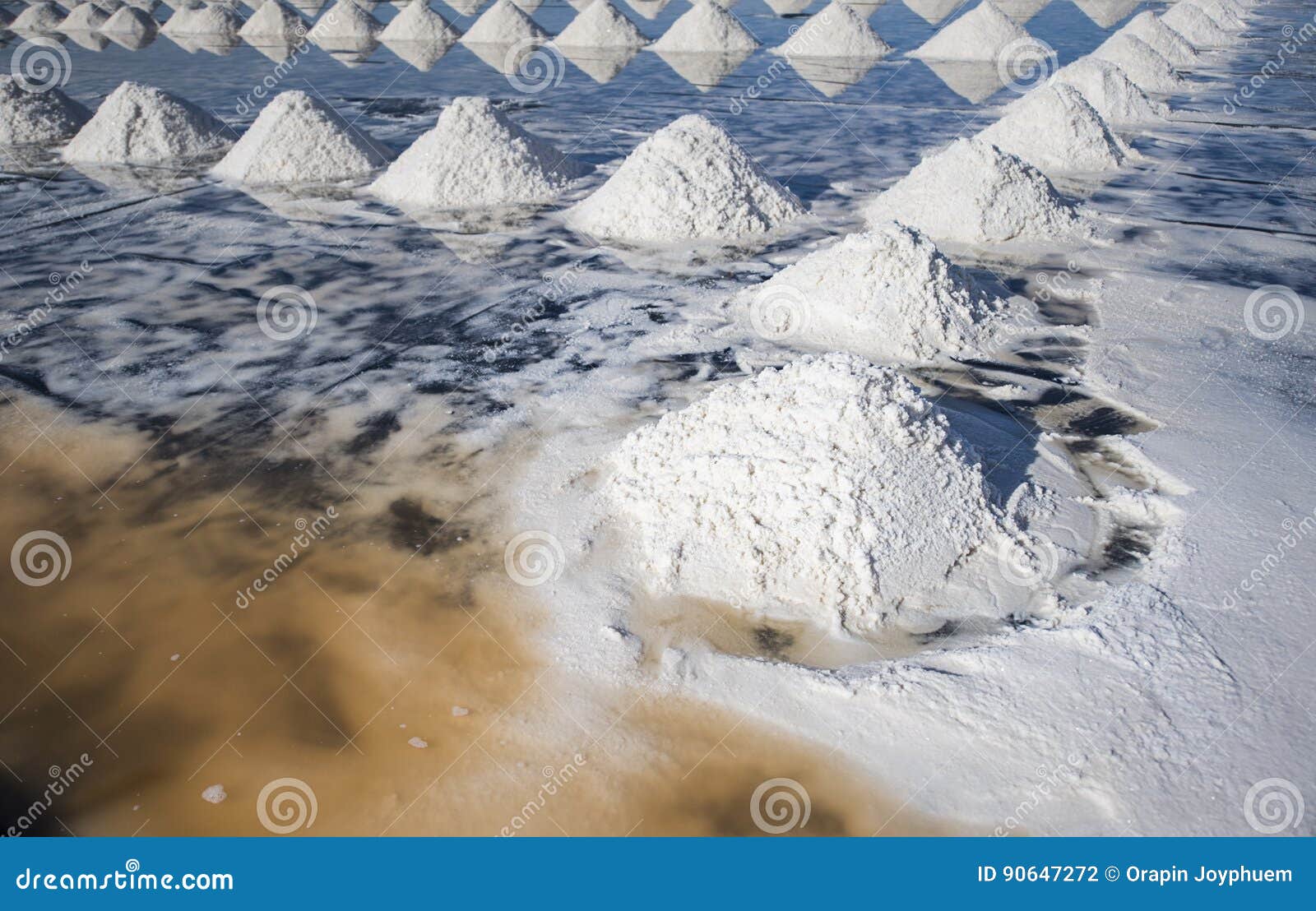 Sea salt field stock photo. Image of sunny, pool, salty - 90647272