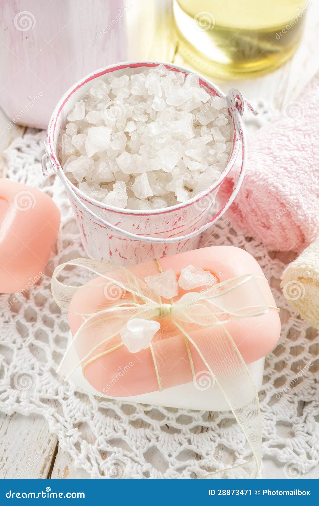 Sea salt and oil stock image. Image of aromatherapy, care - 28873471