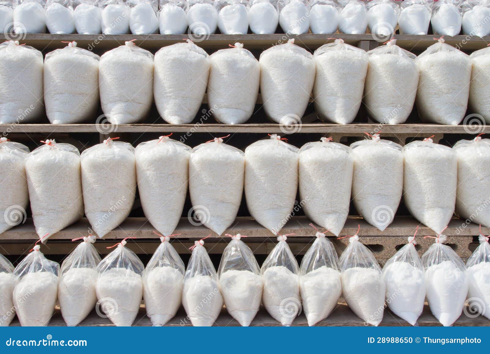 Sea salt in plastic bags stock photo. Image of rock, farm - 28988650