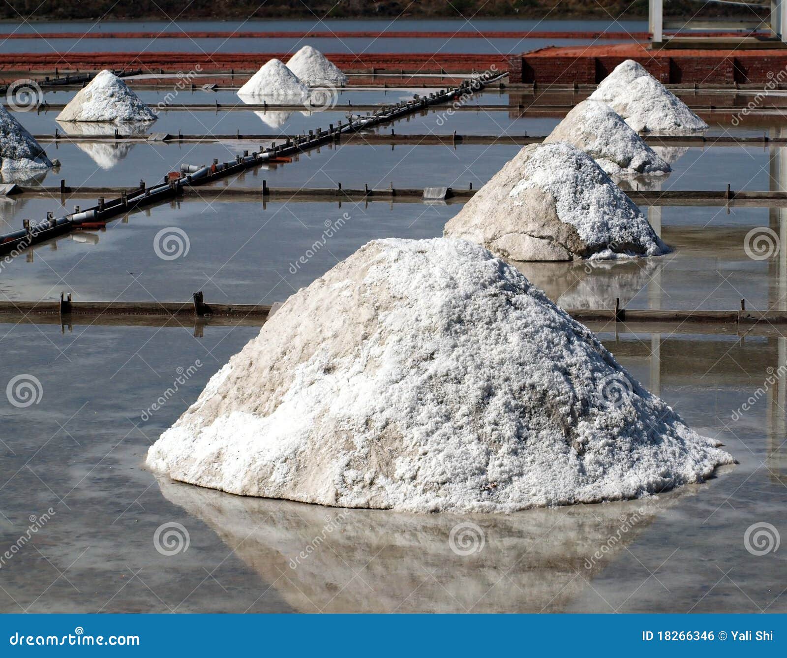 Sea Salt Production stock photo. Image of water, salt - 18266346