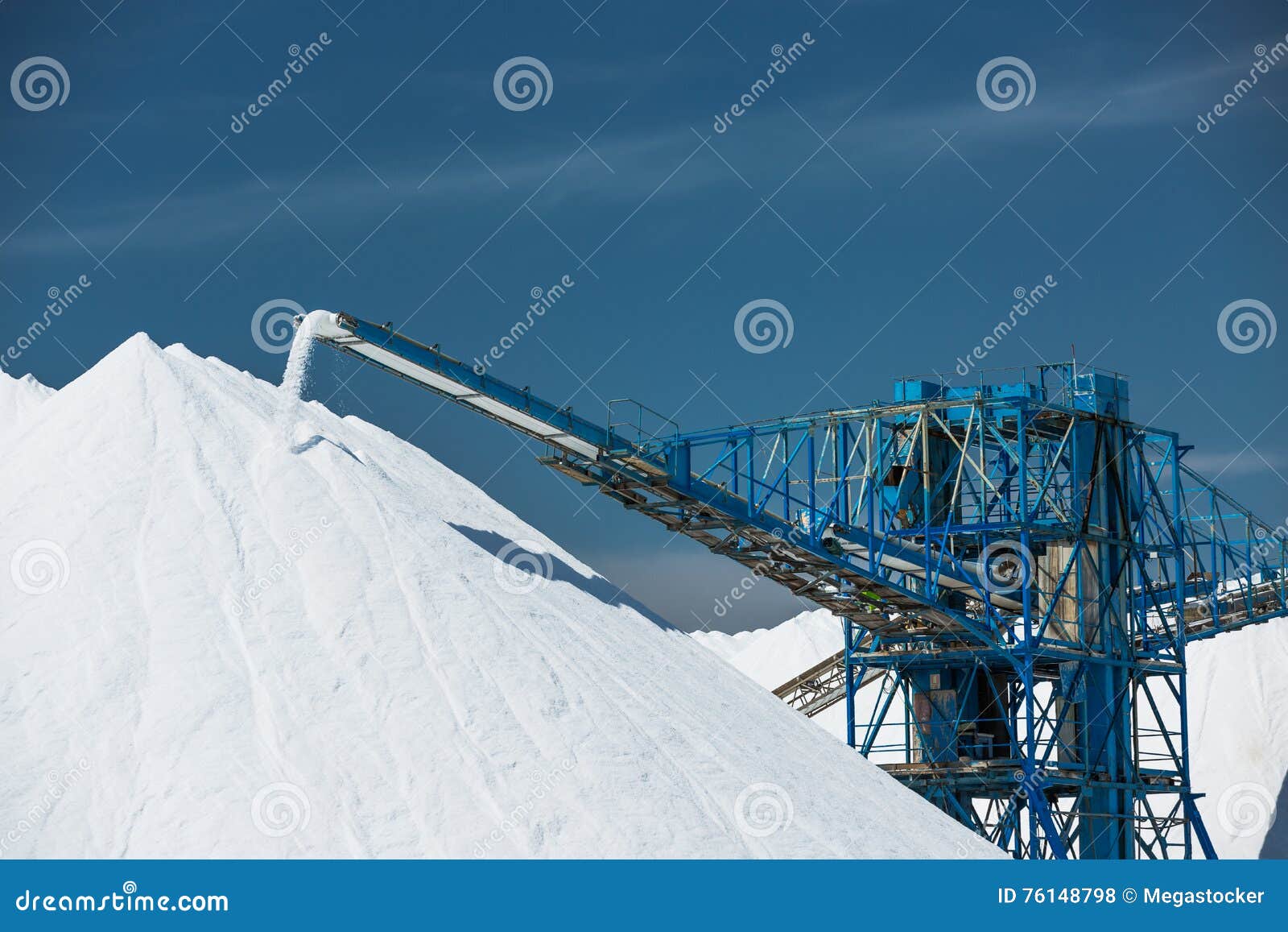 Sea Salt Production and Storage Stock Photo - Image of salt ...