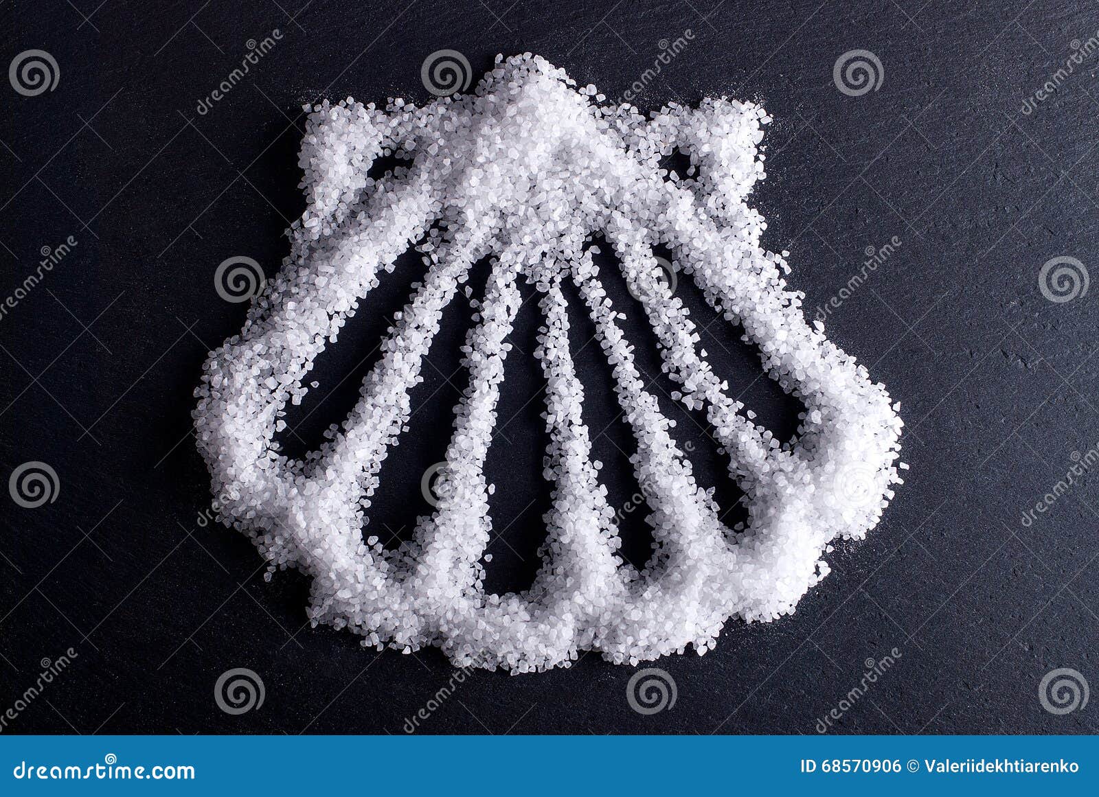 Sea salt and shell ab stock photo. Image of healthy, condiment - 68570906