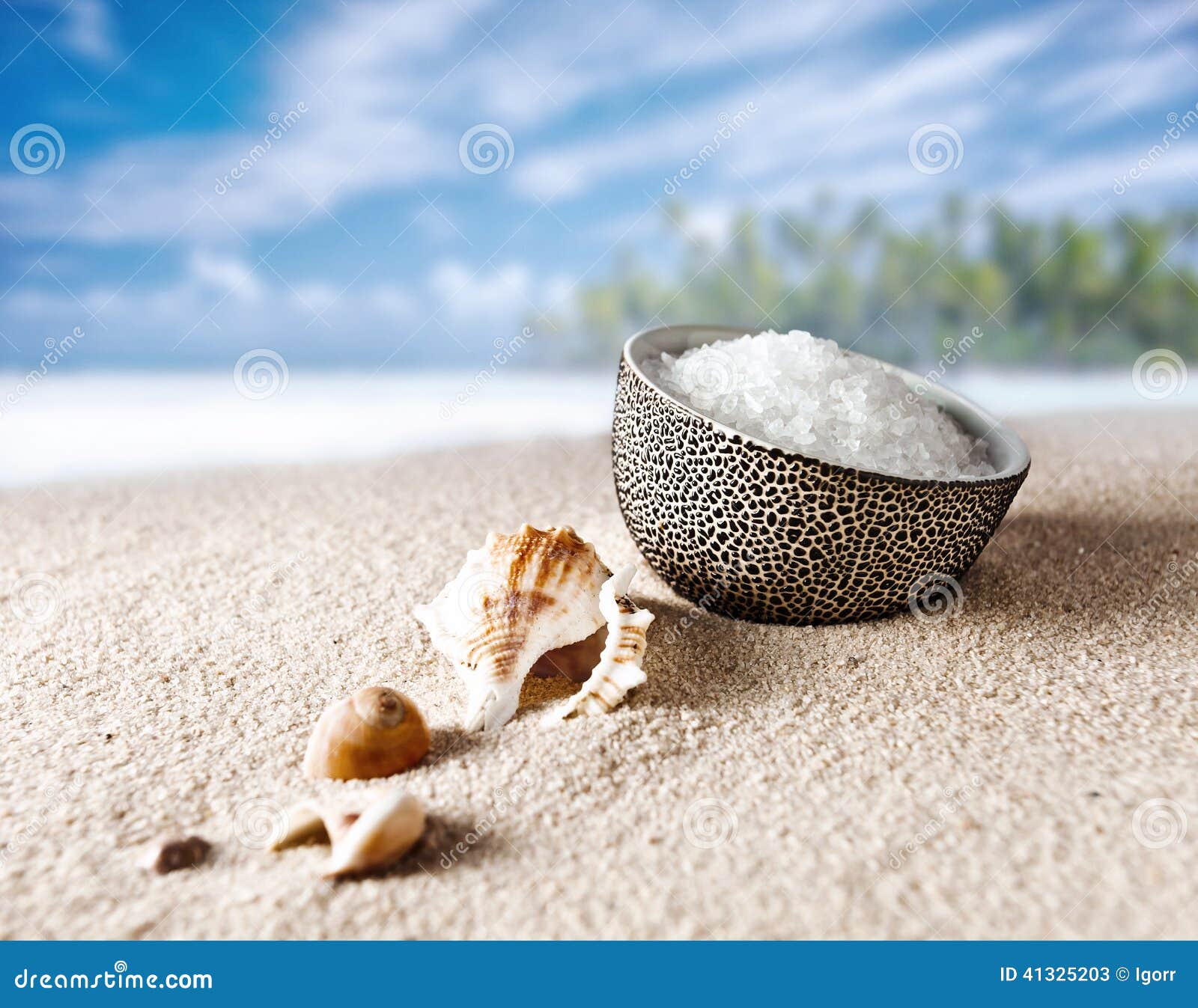 Sea salt stock image. Image of crystal, shell, aquatic - 41325203