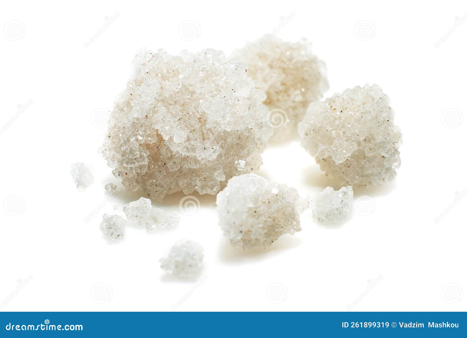 Sea Salt on a White Background Close-up. Salt Isolate Stock Image ...