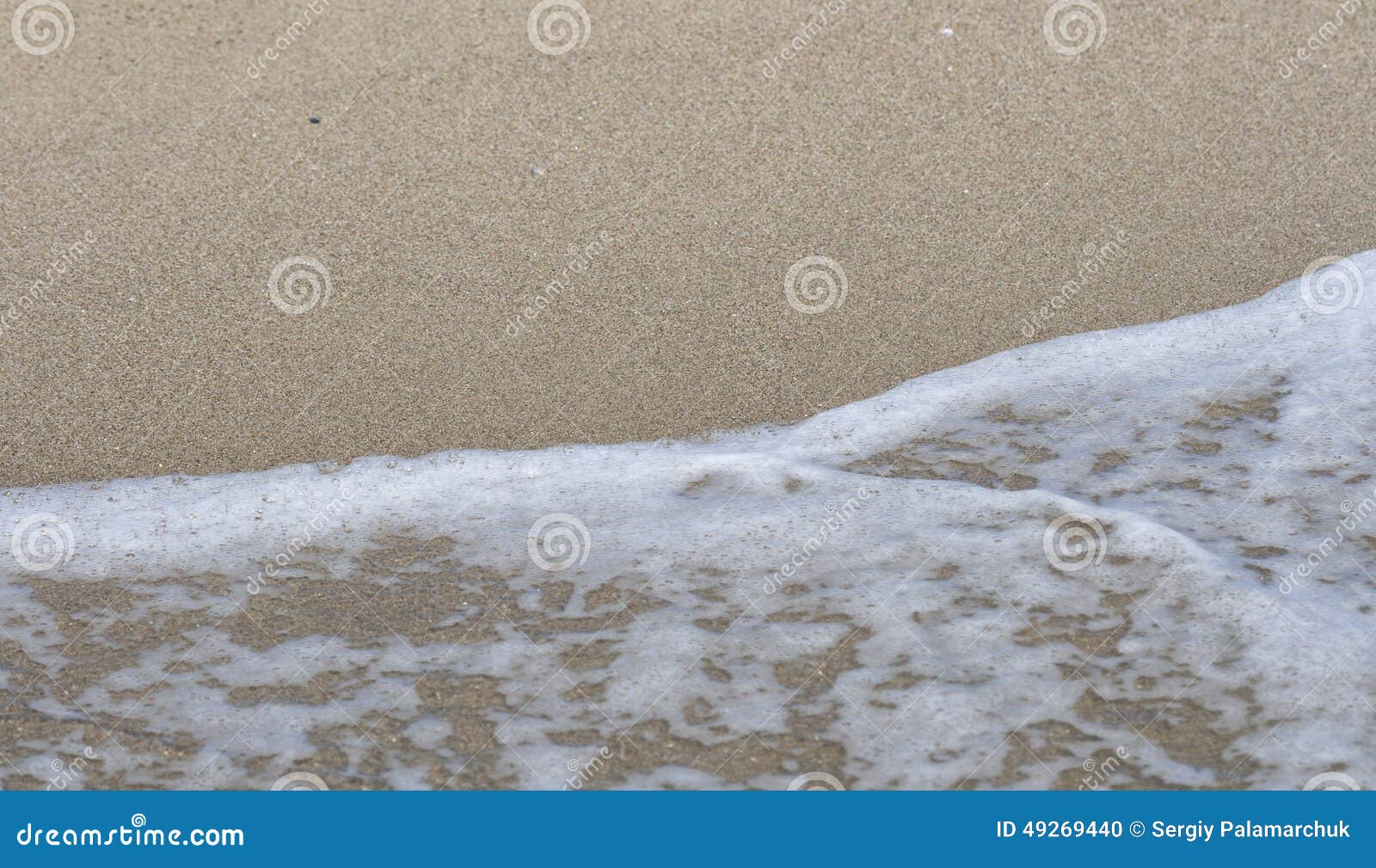 Sea Sandy Water Edge Closeup Stock Photo - Image of tranquil, empty ...