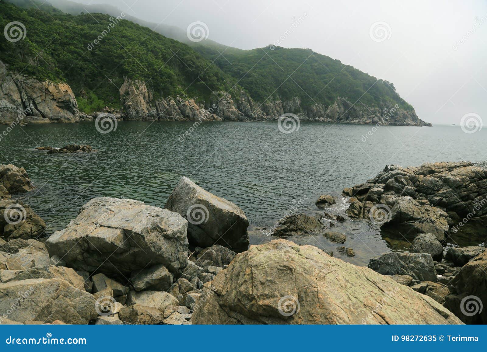 Sea Scape. Primorye, Russia Stock Image - Image of scenic, cliff: 98272635