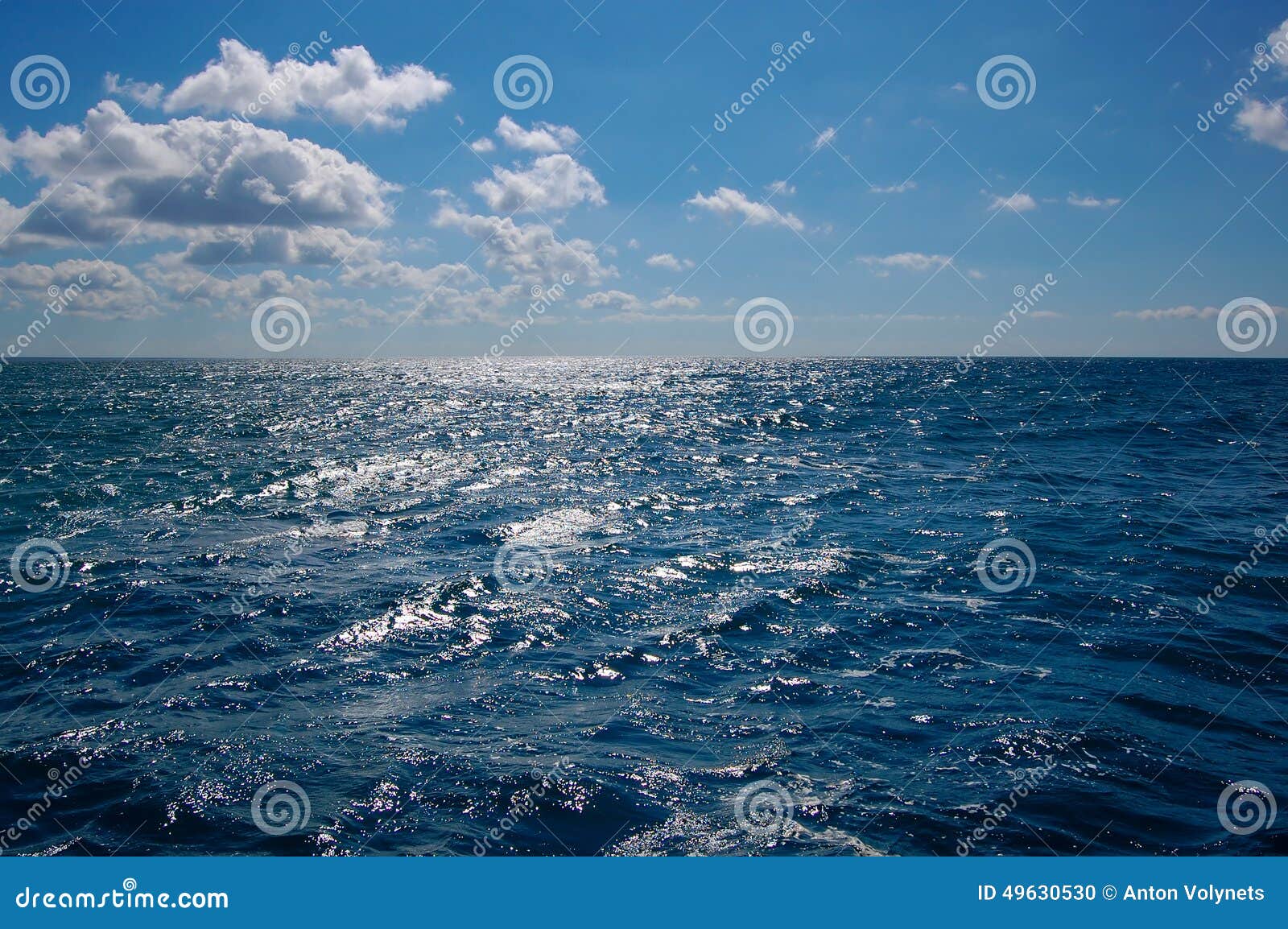 Sea scene stock photo. Image of sunny, water, idyll, cloudscape - 49630530