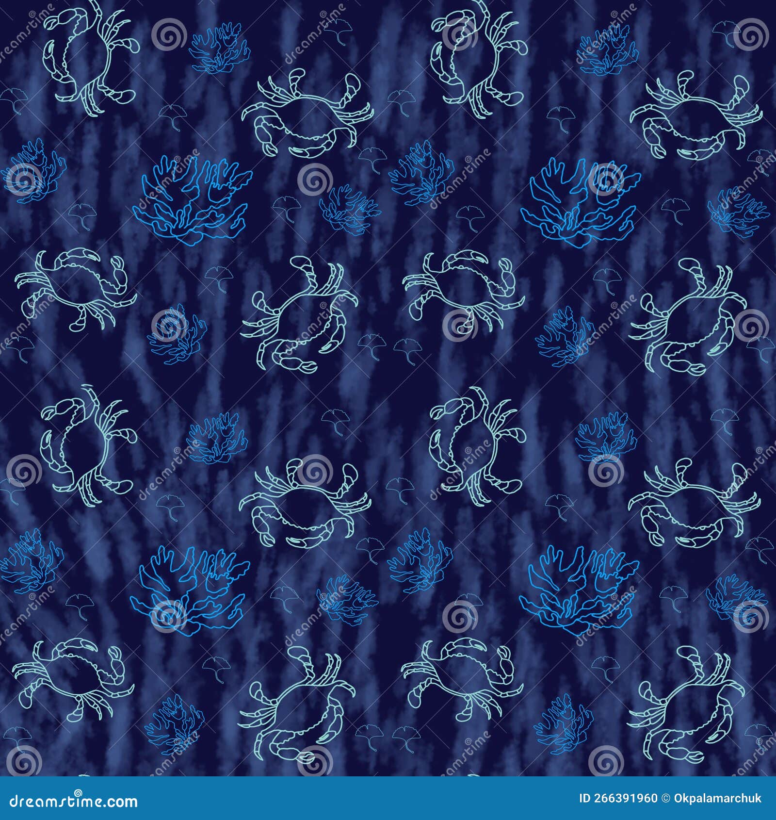 Sea Seamless Crabs Pattern. JPEG Illustration for Stickers, Creating ...