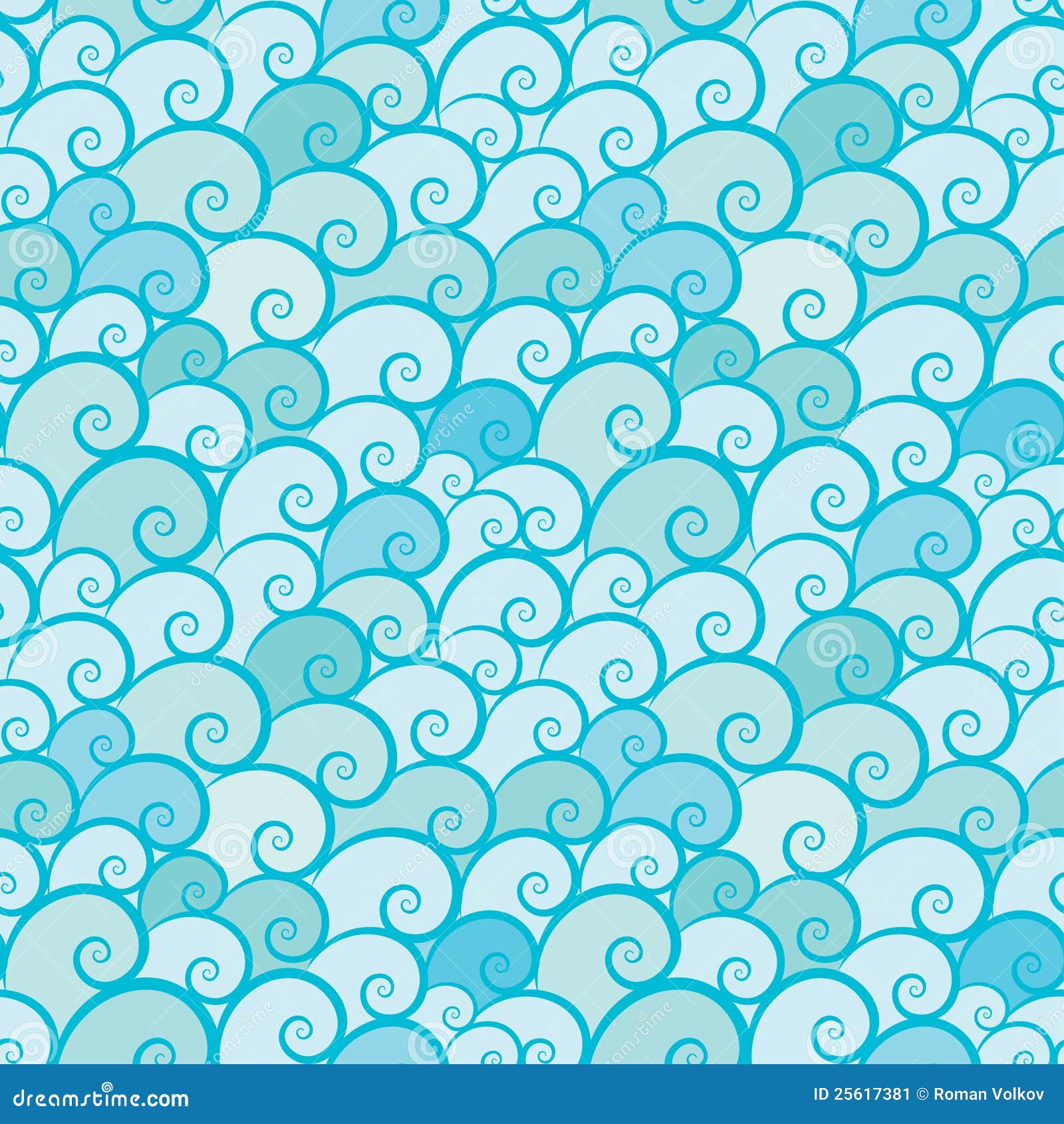 Sea Seamless Pattern stock vector. Illustration of blue - 25617381