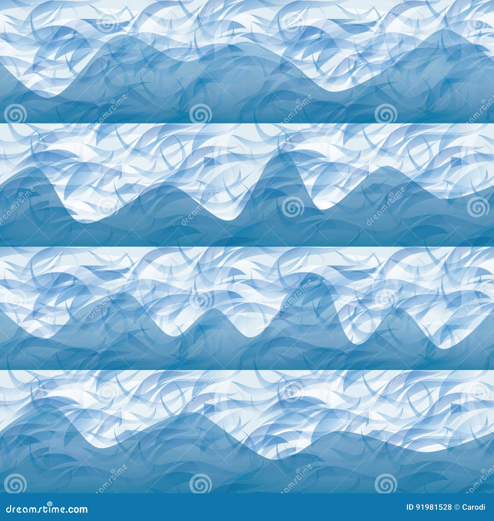 Sea Seamless Pattern, Vector Stock Vector - Illustration of horizontal ...