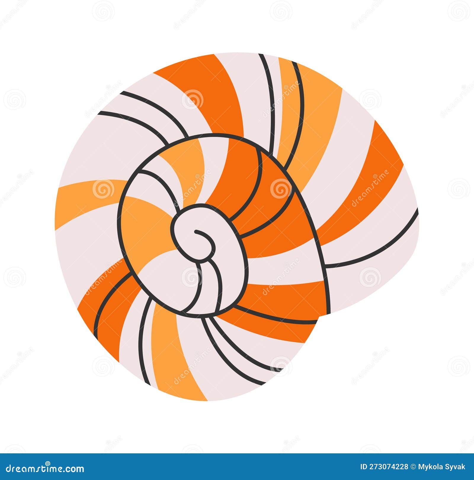 Sea Shell stock vector. Illustration of seashell, ocean - 273074228