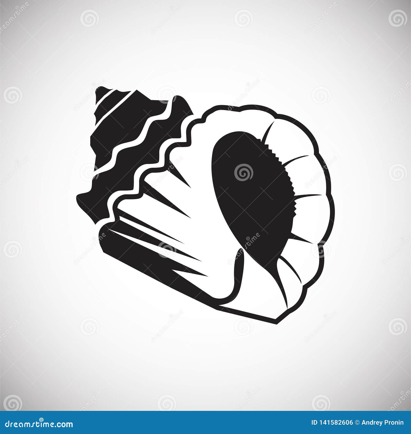 Sea Shell Icon on White Background for Graphic and Web Design. Simple ...