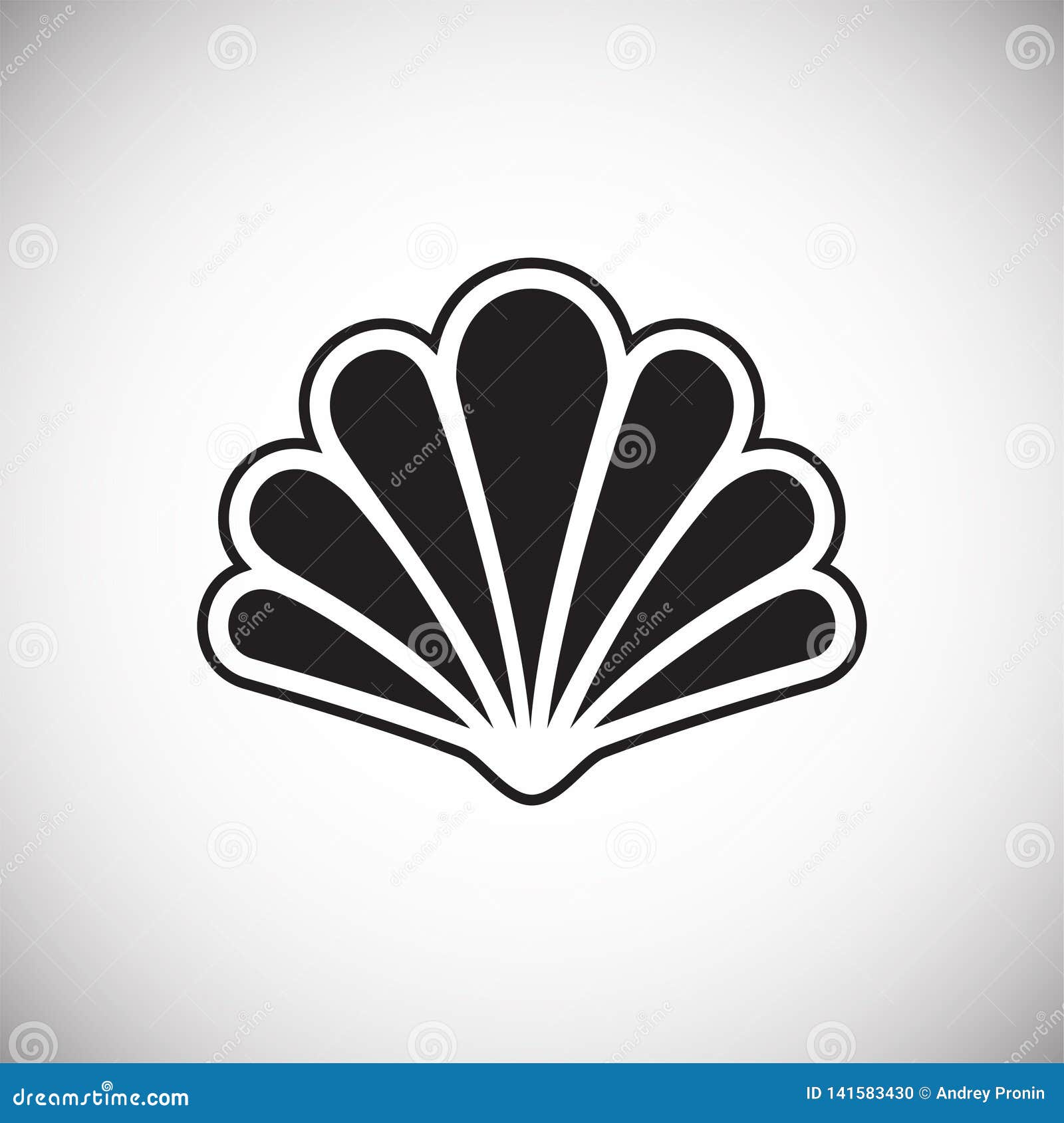 Sea Shell Icon on White Background for Graphic and Web Design. Simple ...