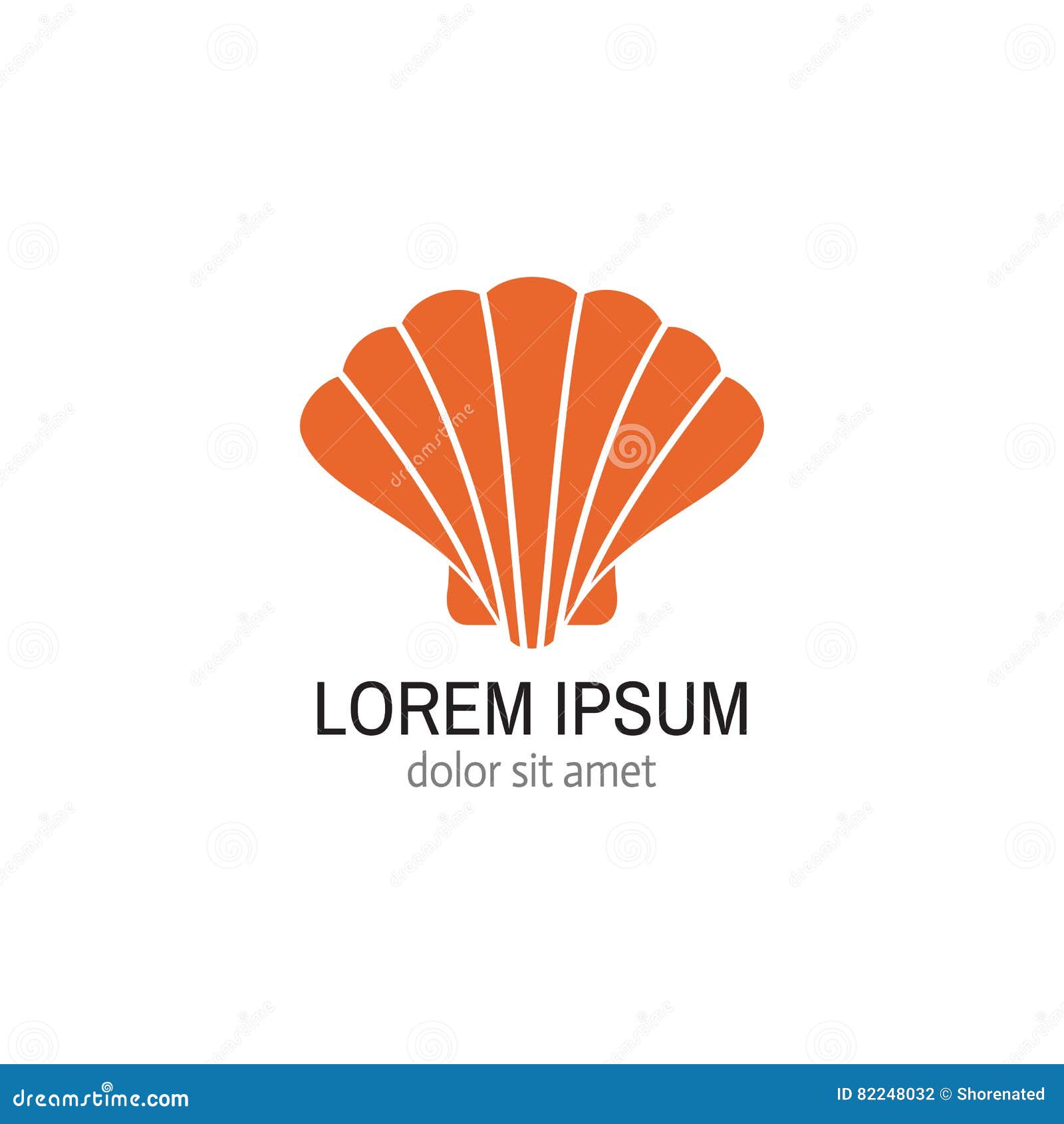 Sea shell logo template. stock vector. Illustration of aquatic - 82248032