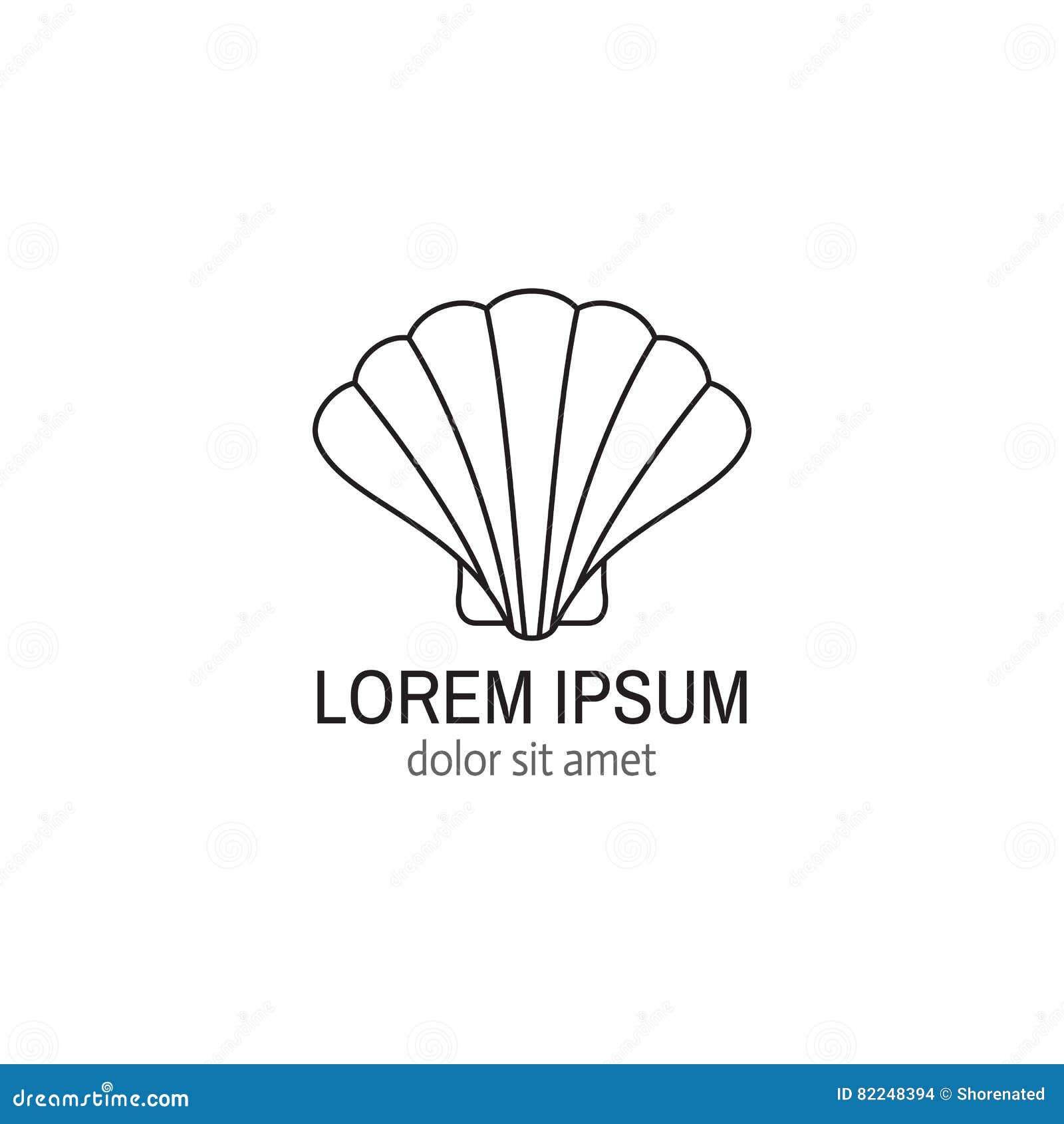 Sea shell logo template. stock vector. Illustration of logo - 82248394