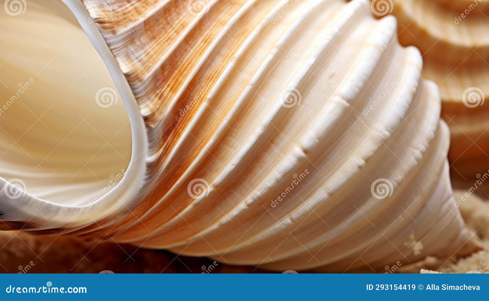 Sea Shell Macro. Generative Ai Stock Image - Image of pattern, nature ...