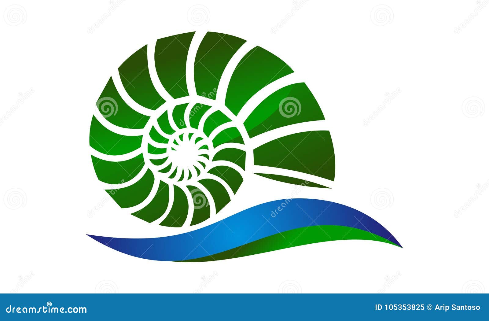 Sea Shell Modern stock vector. Illustration of fossil - 105353825