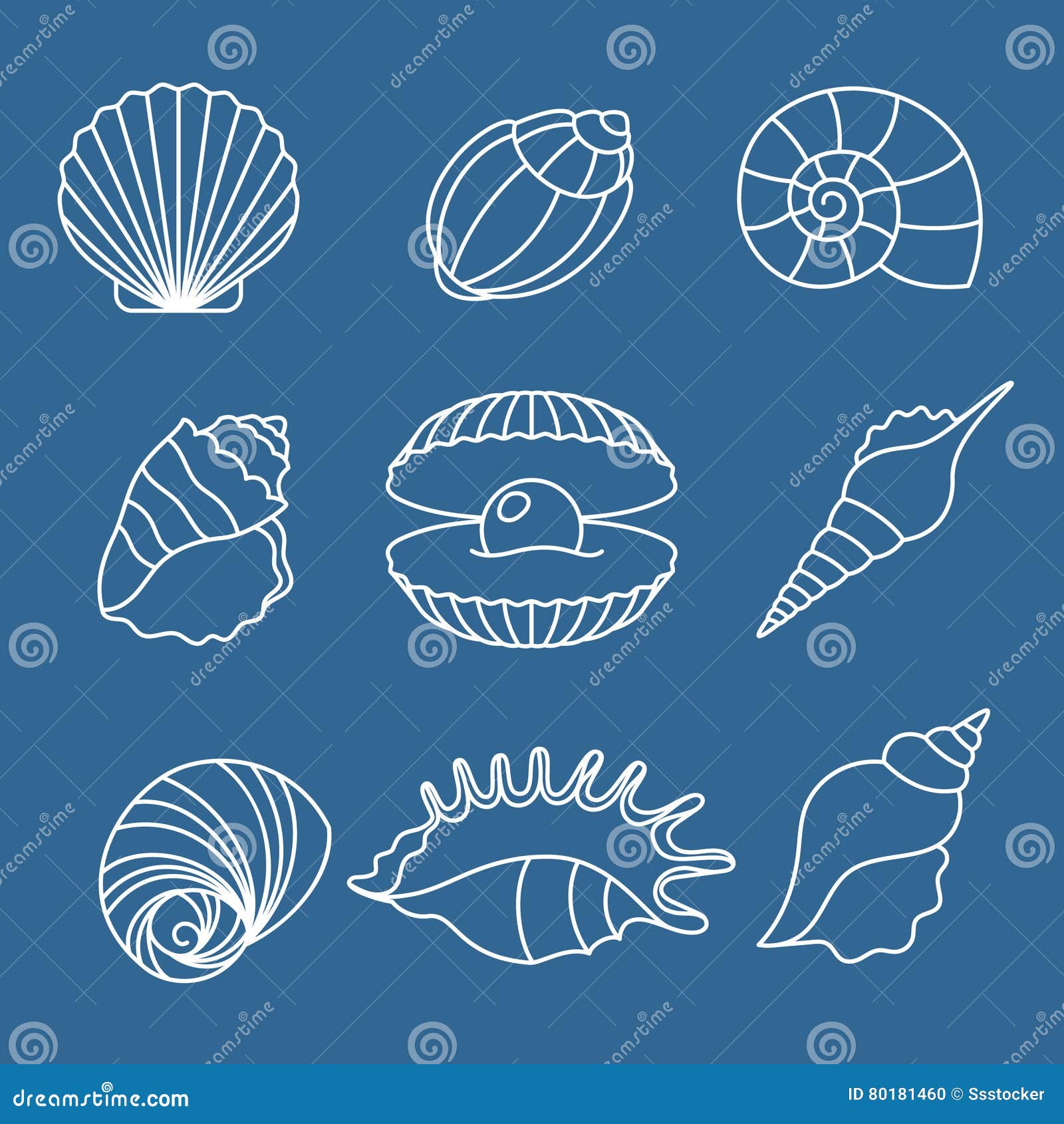Shell Outline Stock Illustrations – 27,606 Shell Outline Stock ...