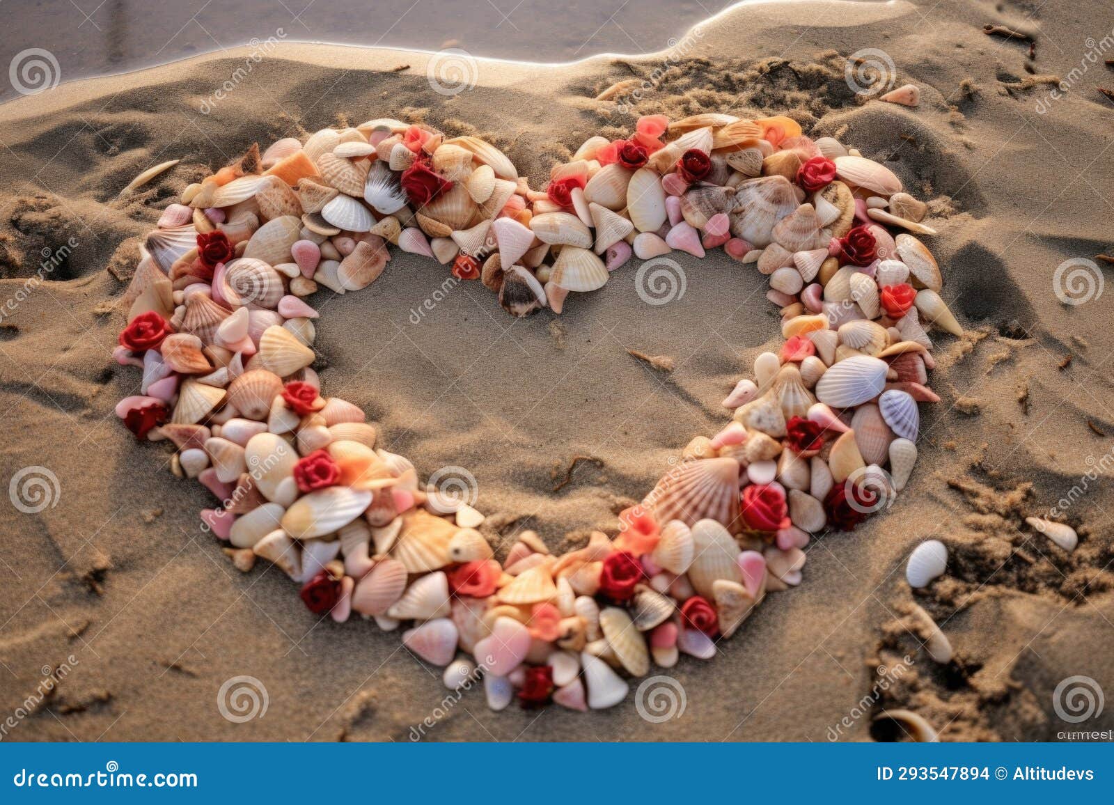 Sea Shell Path Laid Out in a Heart Shape Stock Photo - Image of summer ...