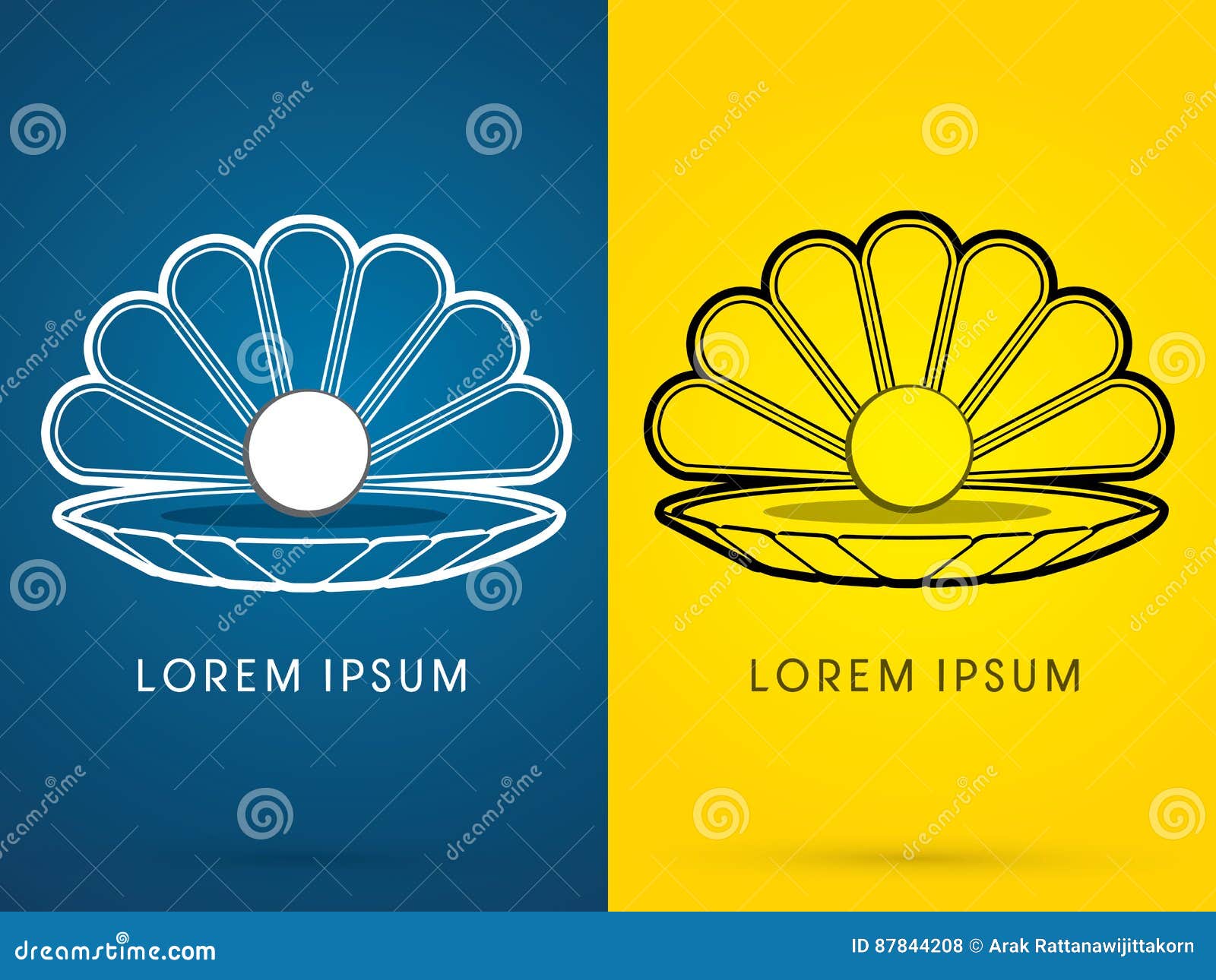 Sea shell with pearl Conch stock vector. Illustration of seashell ...