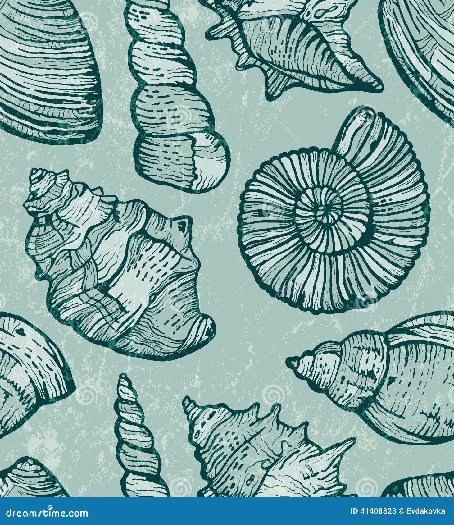 Sea Shell Seamless Texture. Beach Resort Wallpaper. Royalty-Free Stock ...