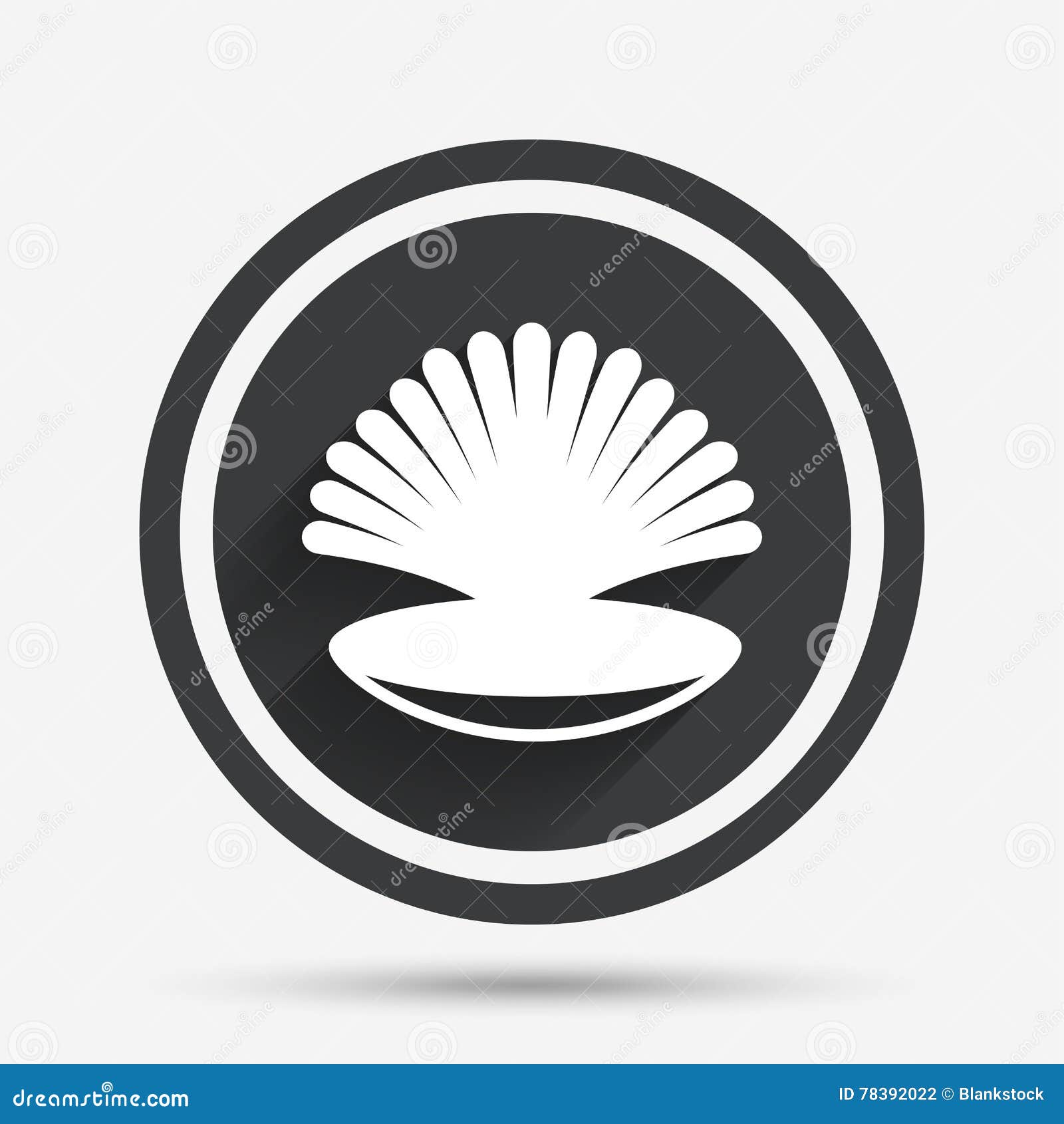 Sea Shell Sign Icon. Conch Symbol. Travel Icon Stock Vector ...
