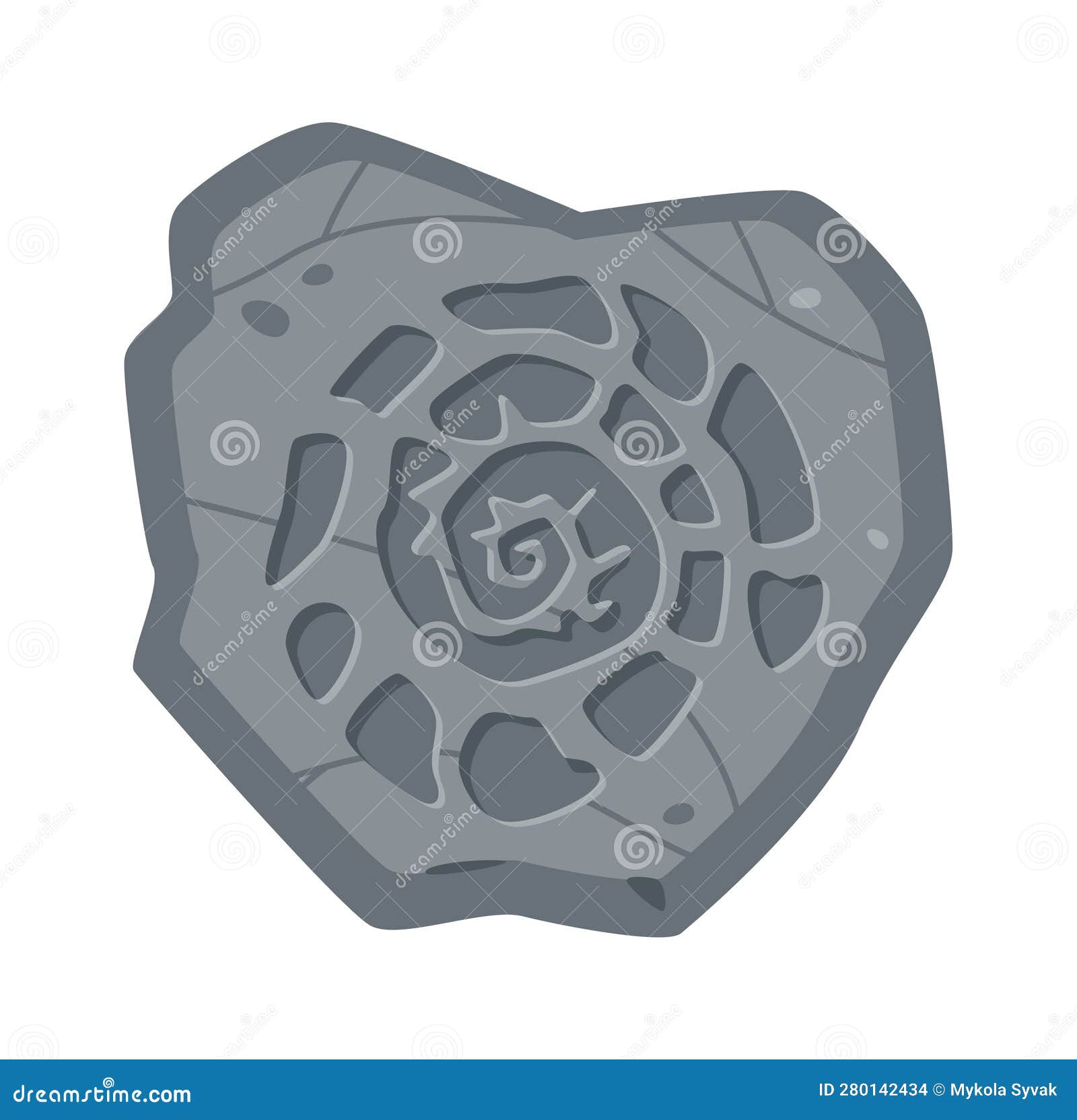 Sea Shell Silhouette on Fossil Stock Vector - Illustration of ocean ...