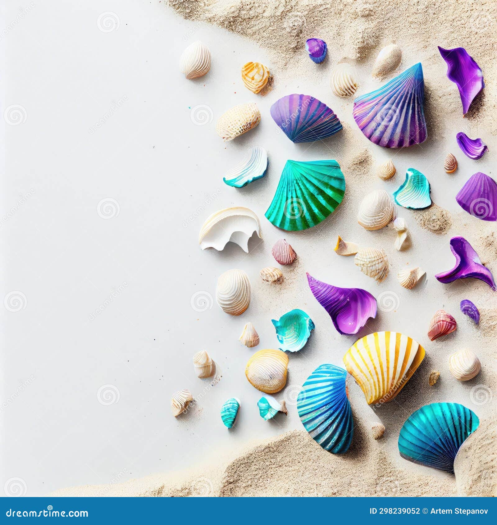 Sea Shell Texture Background, Colorful Seashell Pattern, Sea Shells on ...