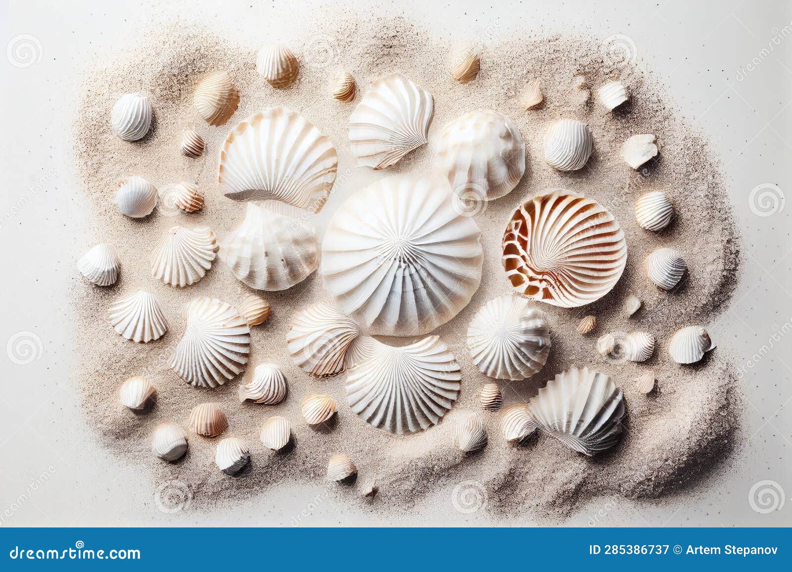 Sea Shell Texture Background, Colorful Seashell Pattern, Sea Shells on ...