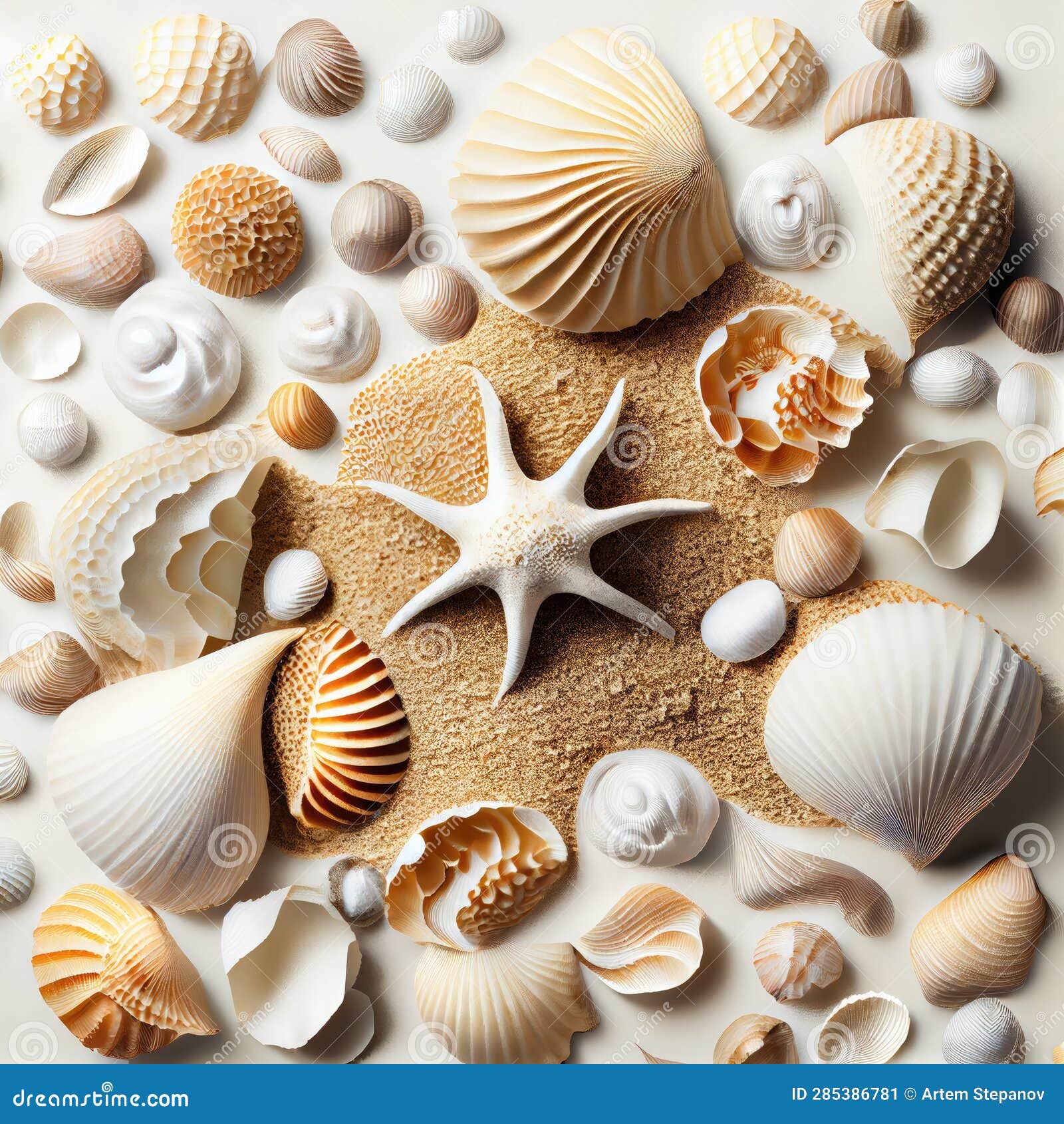 Sea Shell Texture Background, Colorful Seashell Pattern, Sea Shells on ...