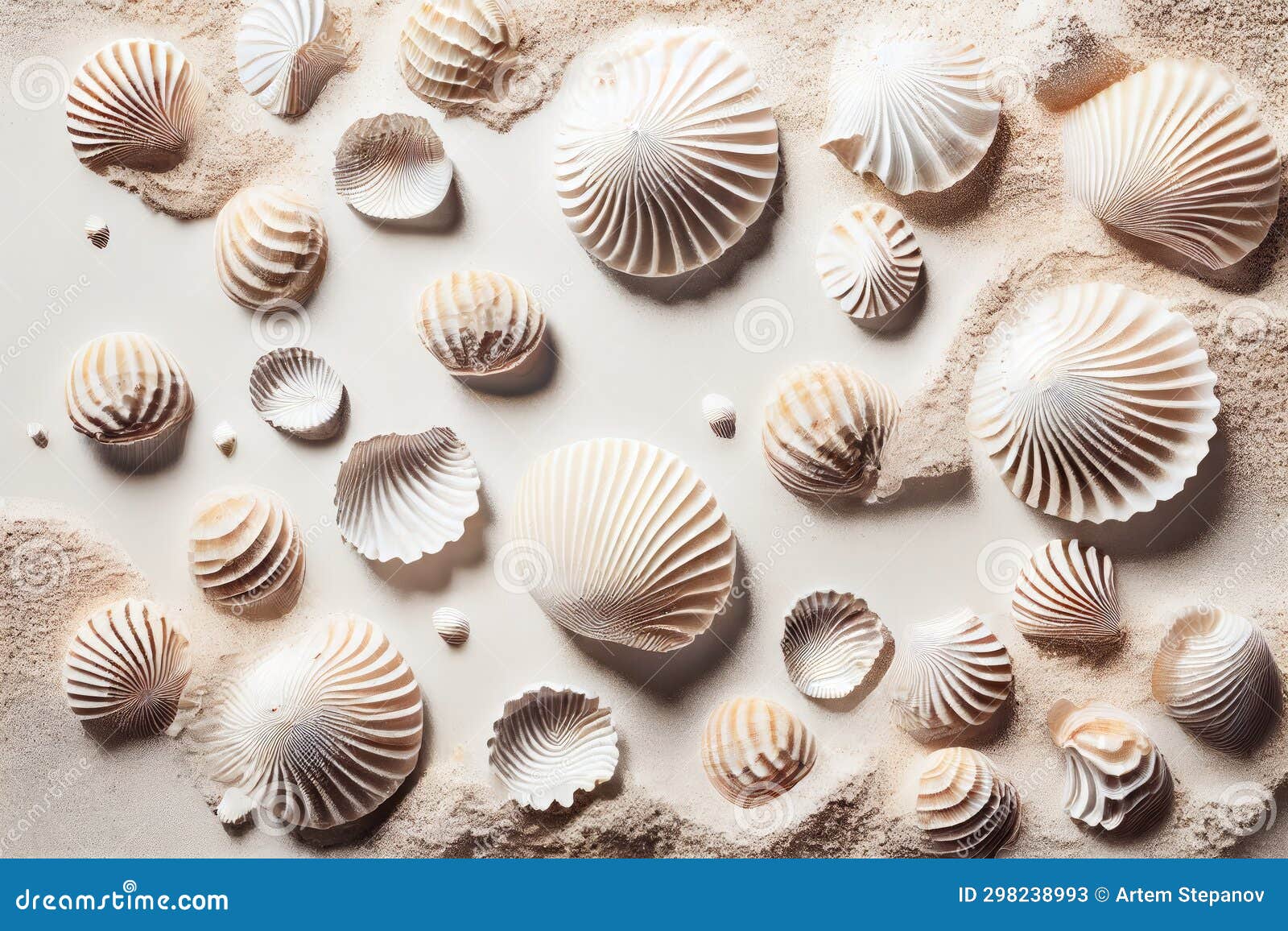Sea Shell Texture Background, Colorful Seashell Pattern, Sea Shells on ...