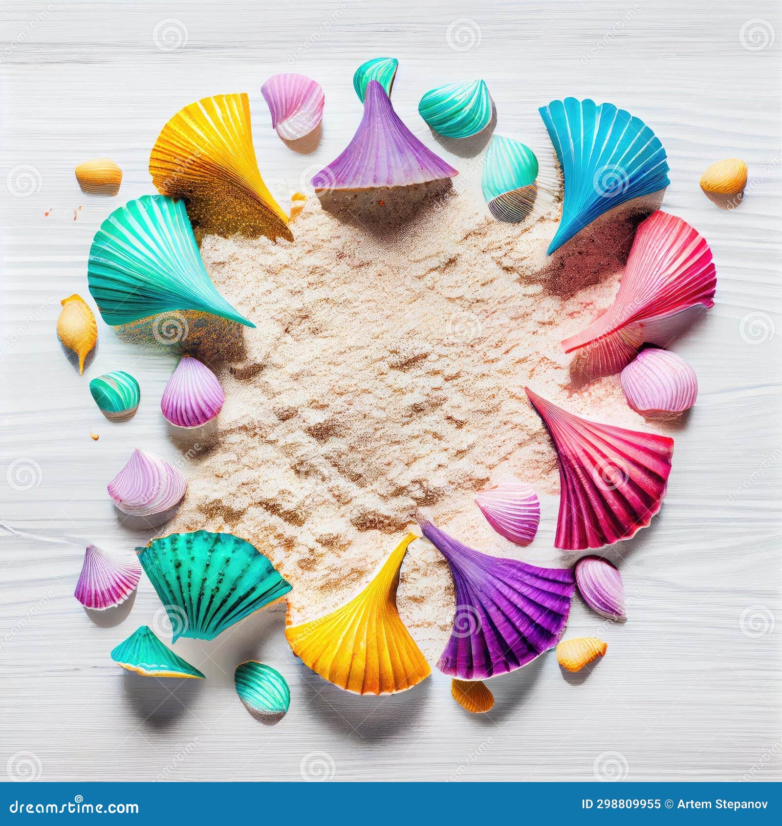 Sea Shell Texture Background, Colorful Seashell Pattern, Sea Shells on ...