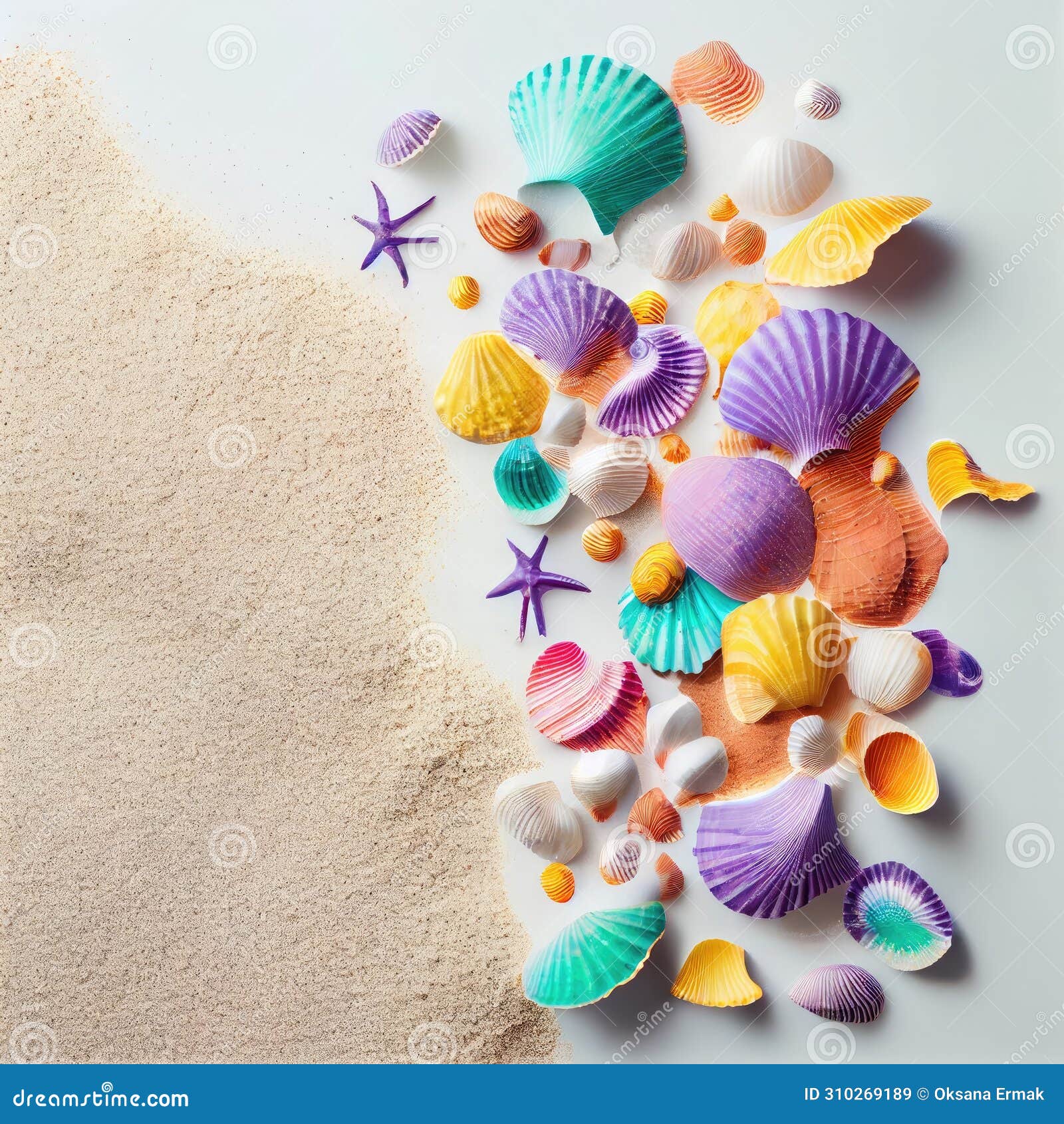 Sea Shell Texture Background, Colorful Seashell Pattern, Sea Shells on ...