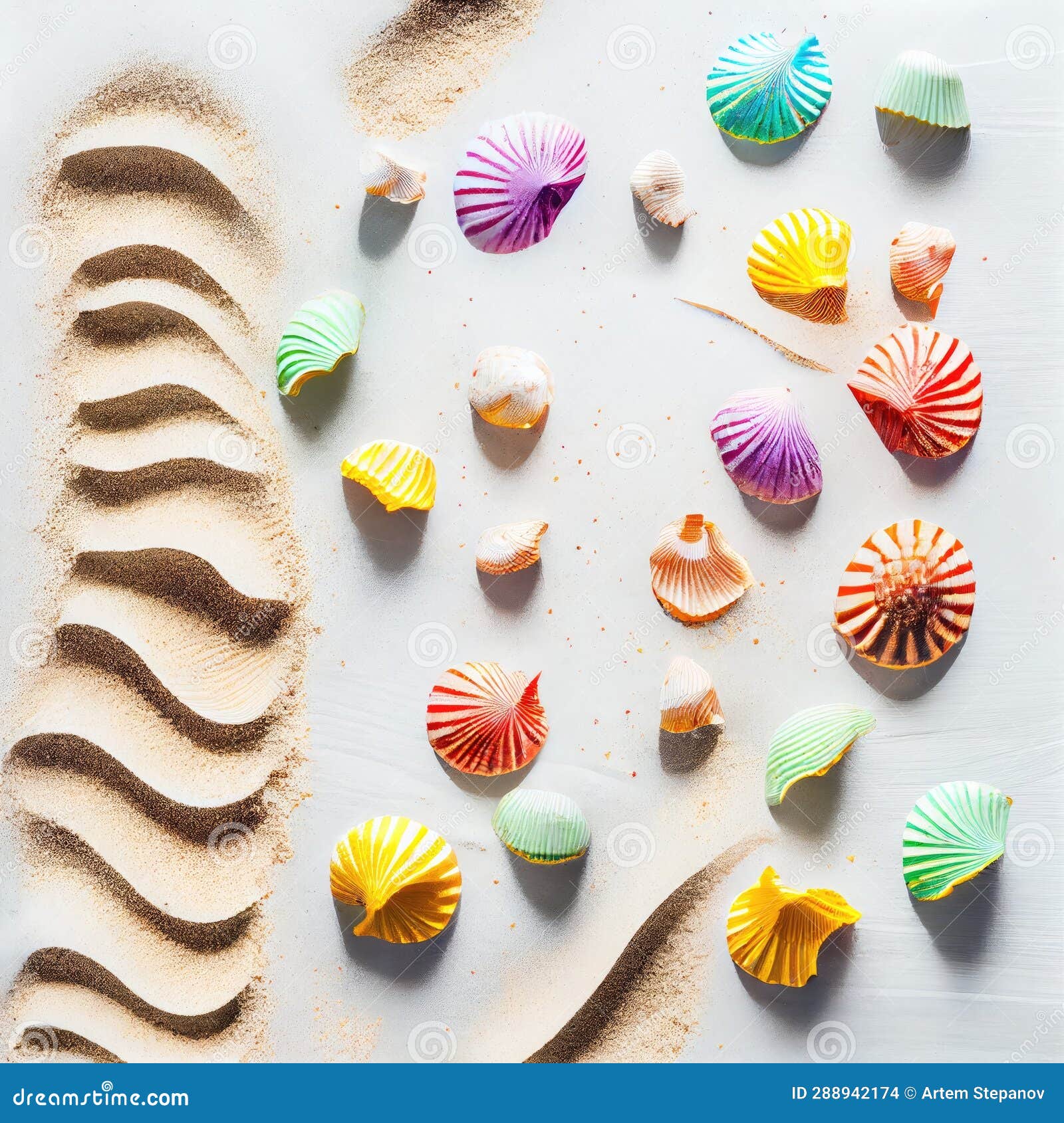 Sea Shell Texture Background, Colorful Seashell Pattern, Sea Shells on ...