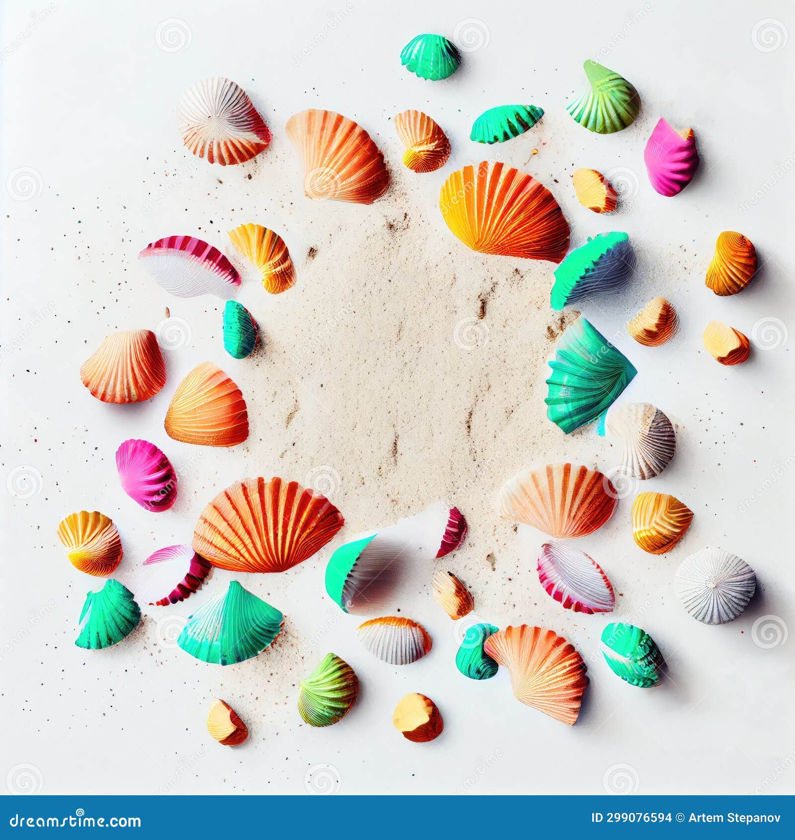 Sea Shell Texture Background, Colorful Seashell Pattern, Sea Shells on ...