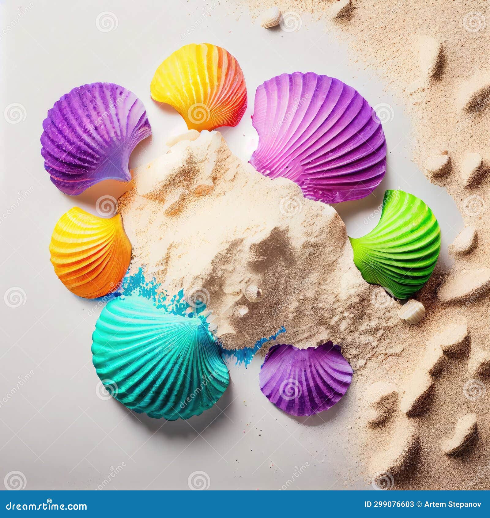 Sea Shell Texture Background, Colorful Seashell Pattern, Sea Shells on ...