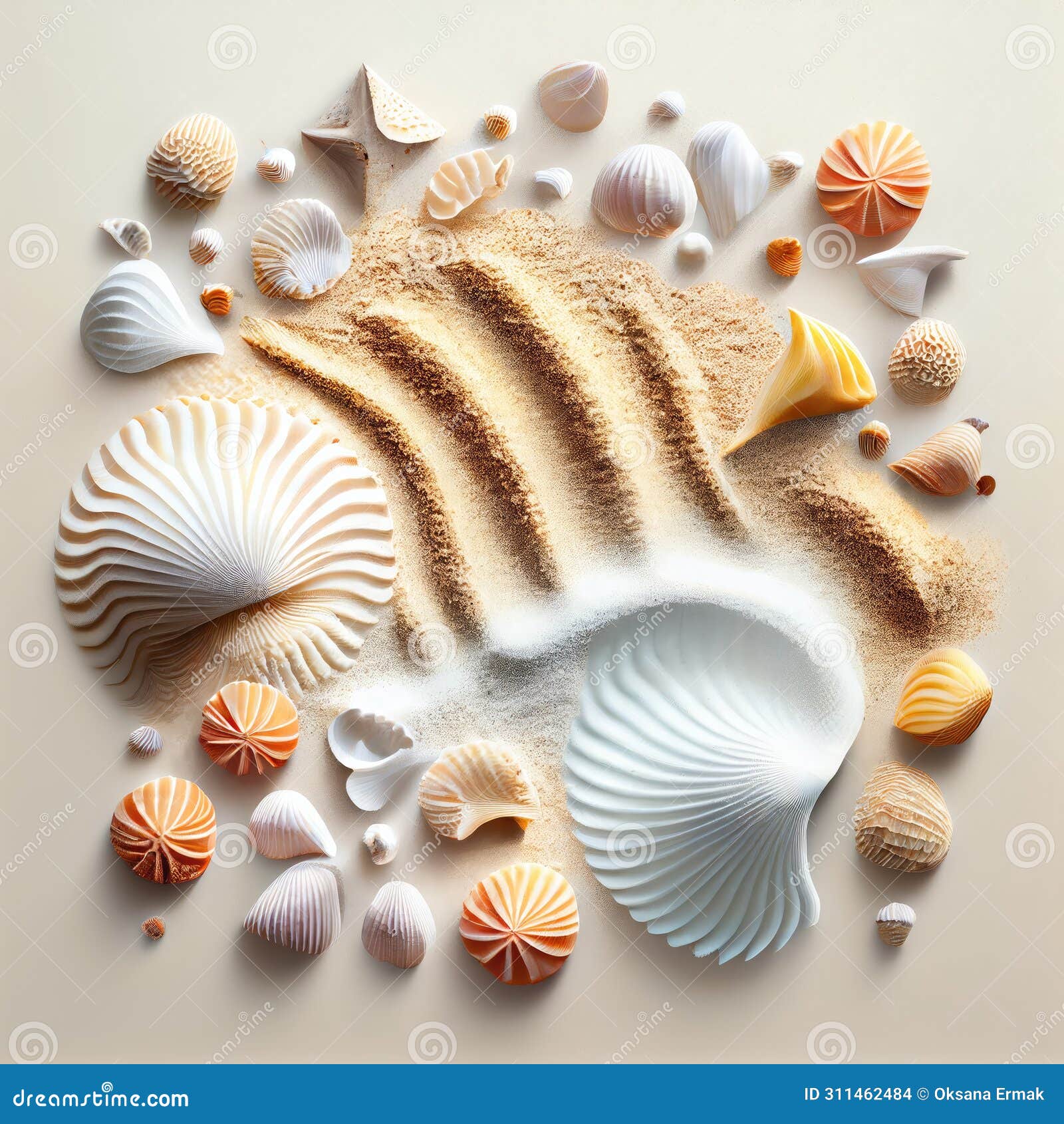 Sea Shell Texture Background, Colorful Seashell Pattern, Sea Shells on ...