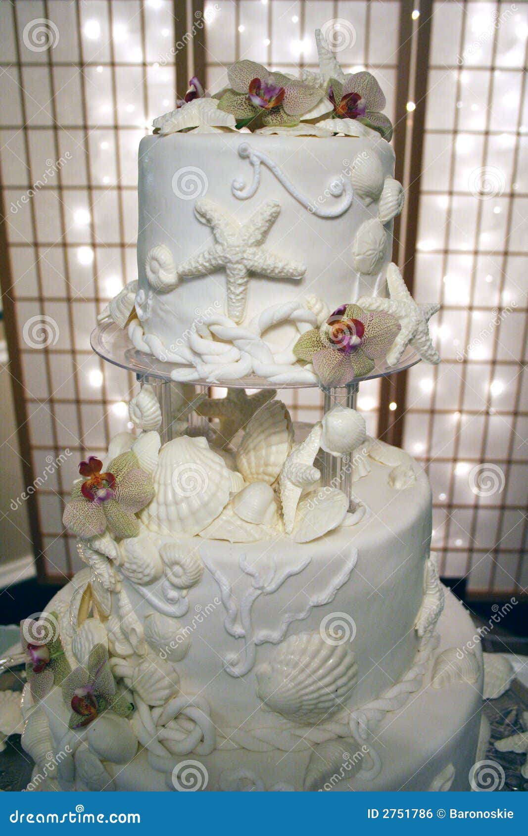 Sea Shell Wedding Cake stock photo. Image of unique, cake - 2751786