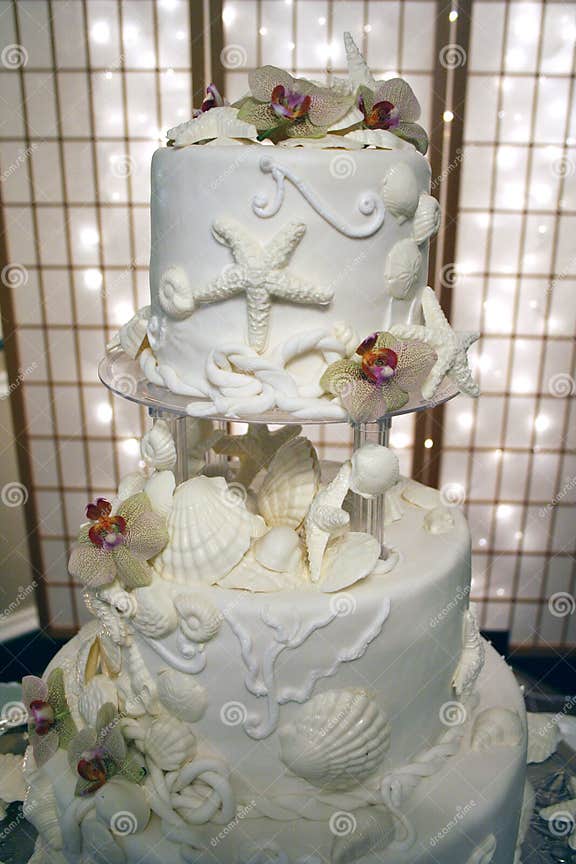 Sea Shell Wedding Cake stock photo. Image of unique, cake - 2751786